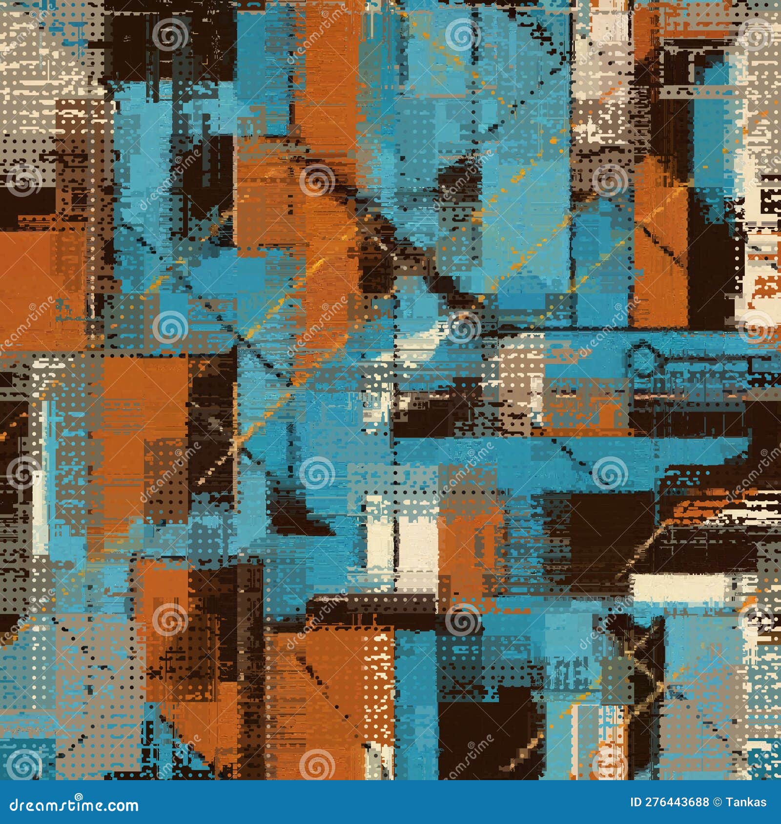 Vector Image with Imitation of Grunge Datamoshing Texture. Stock Vector ...