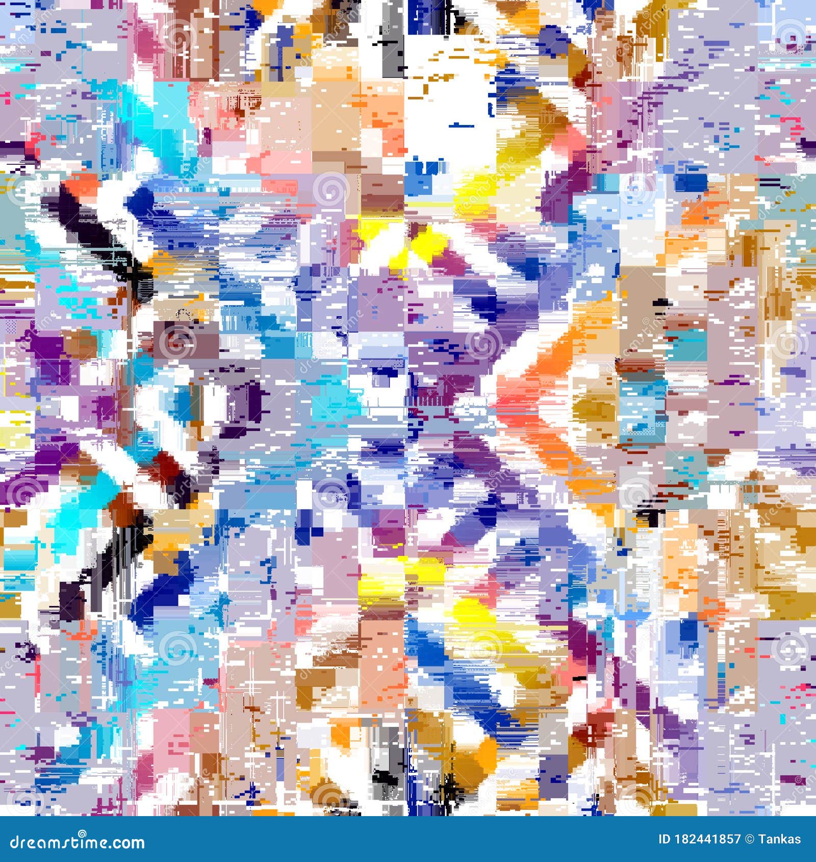 Vector Image with Imitation of Grunge Datamoshing Texture. Stock Vector ...