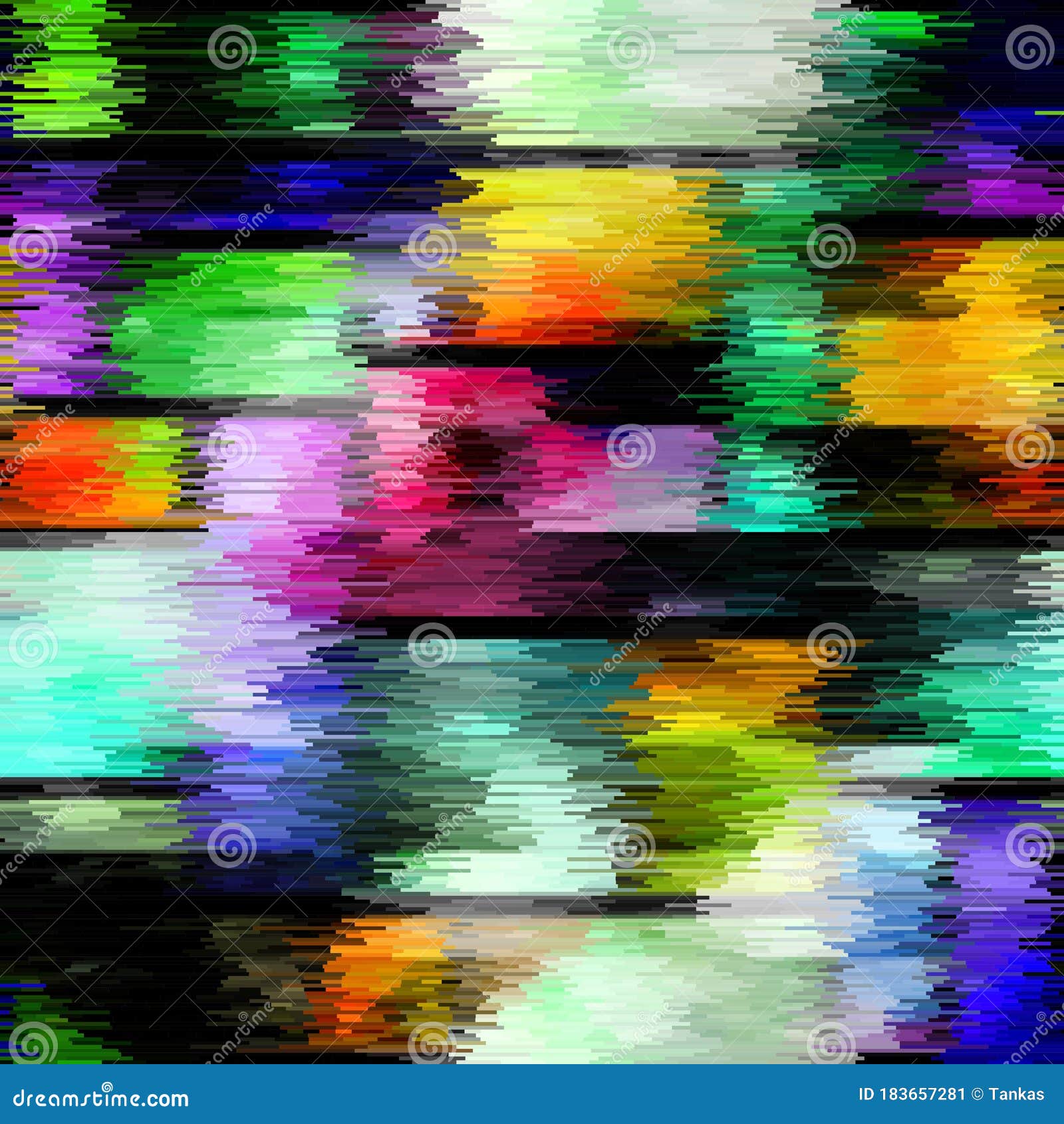 Vector Image with Imitation of Grunge Datamoshing Texture. Stock Vector ...