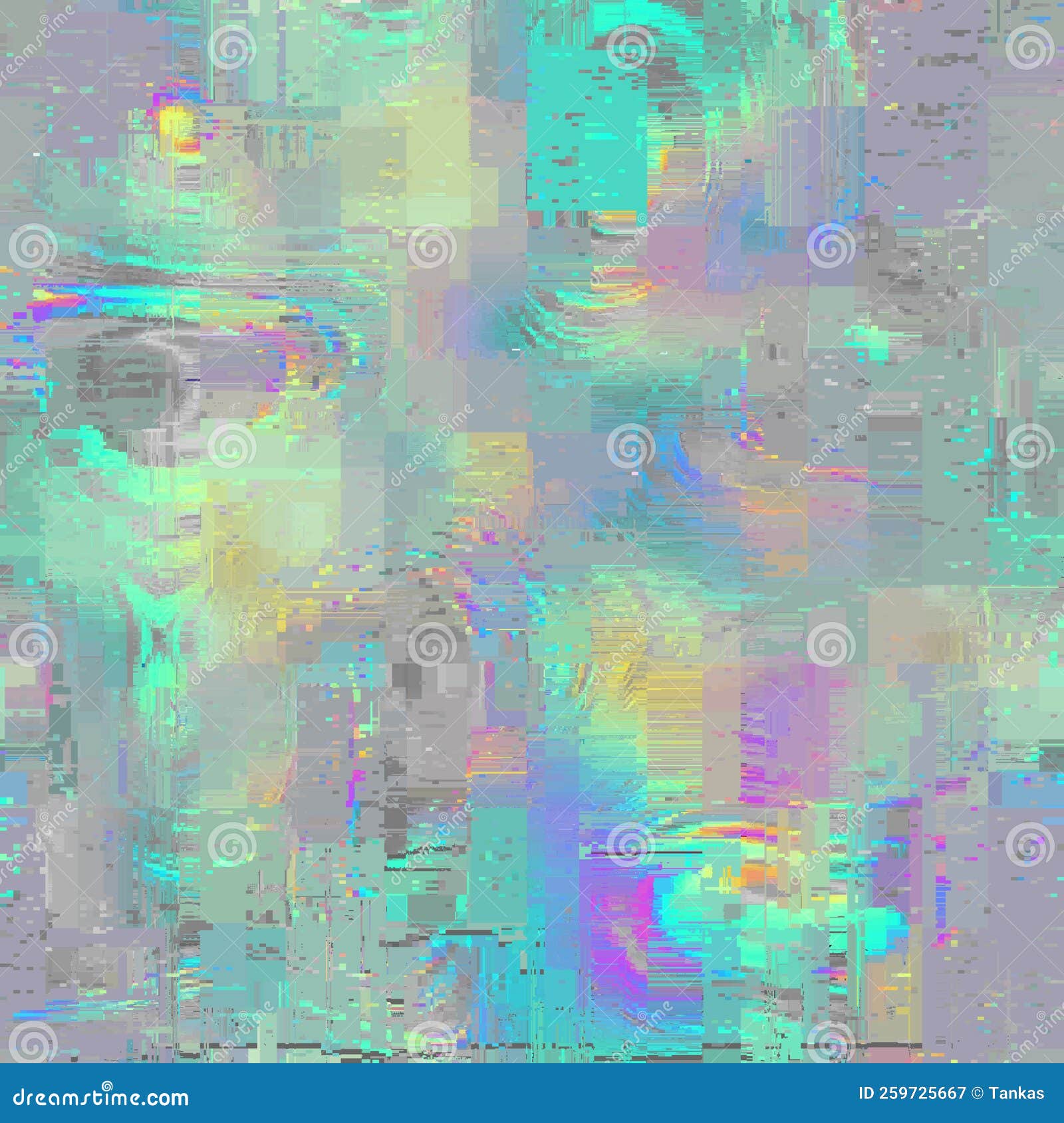 Vector Image with Imitation of Grunge Datamoshing Texture. Seamless ...