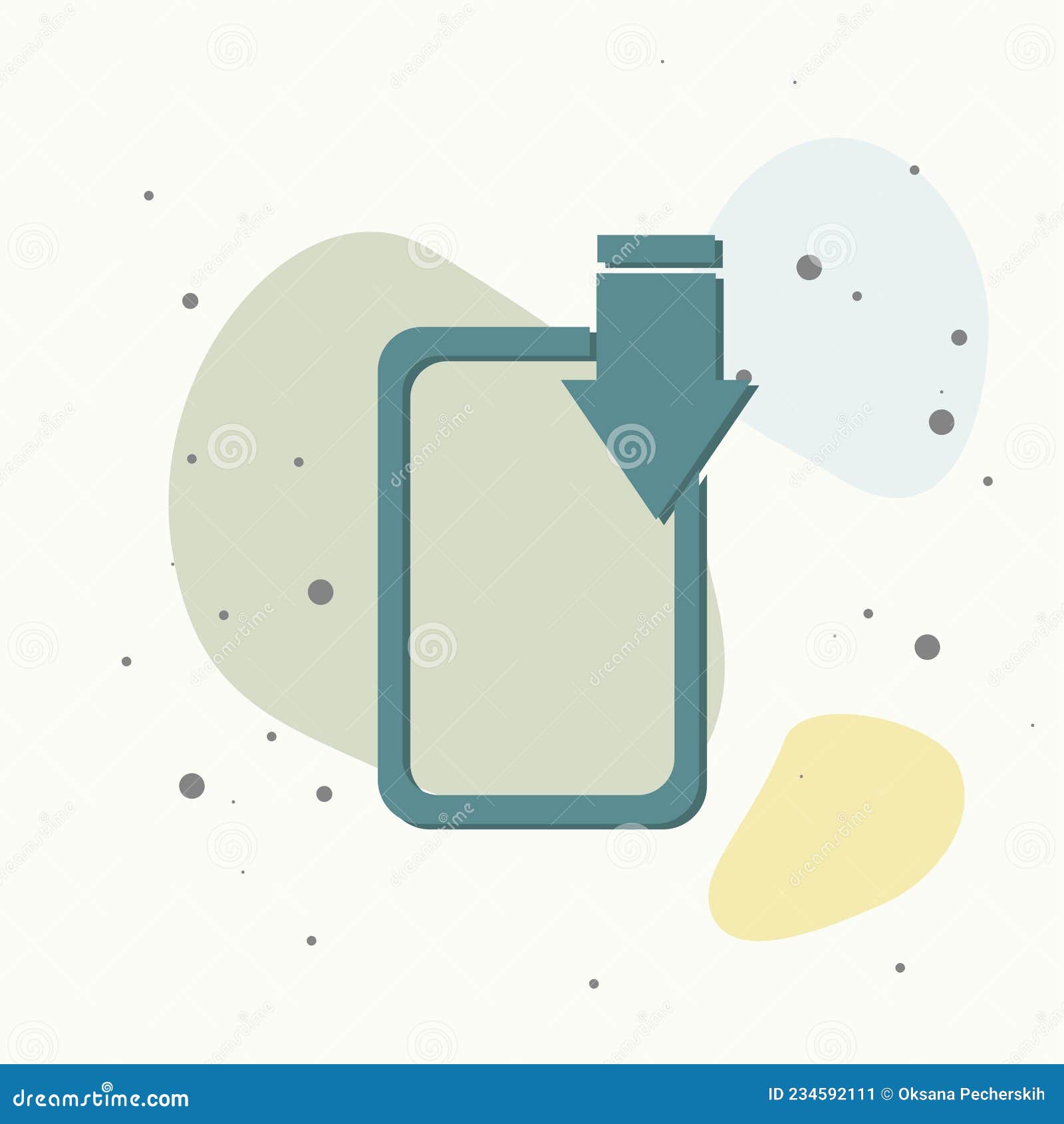 Vector Image Incoming Call. Icon Phone with Arrow on Multicolored ...