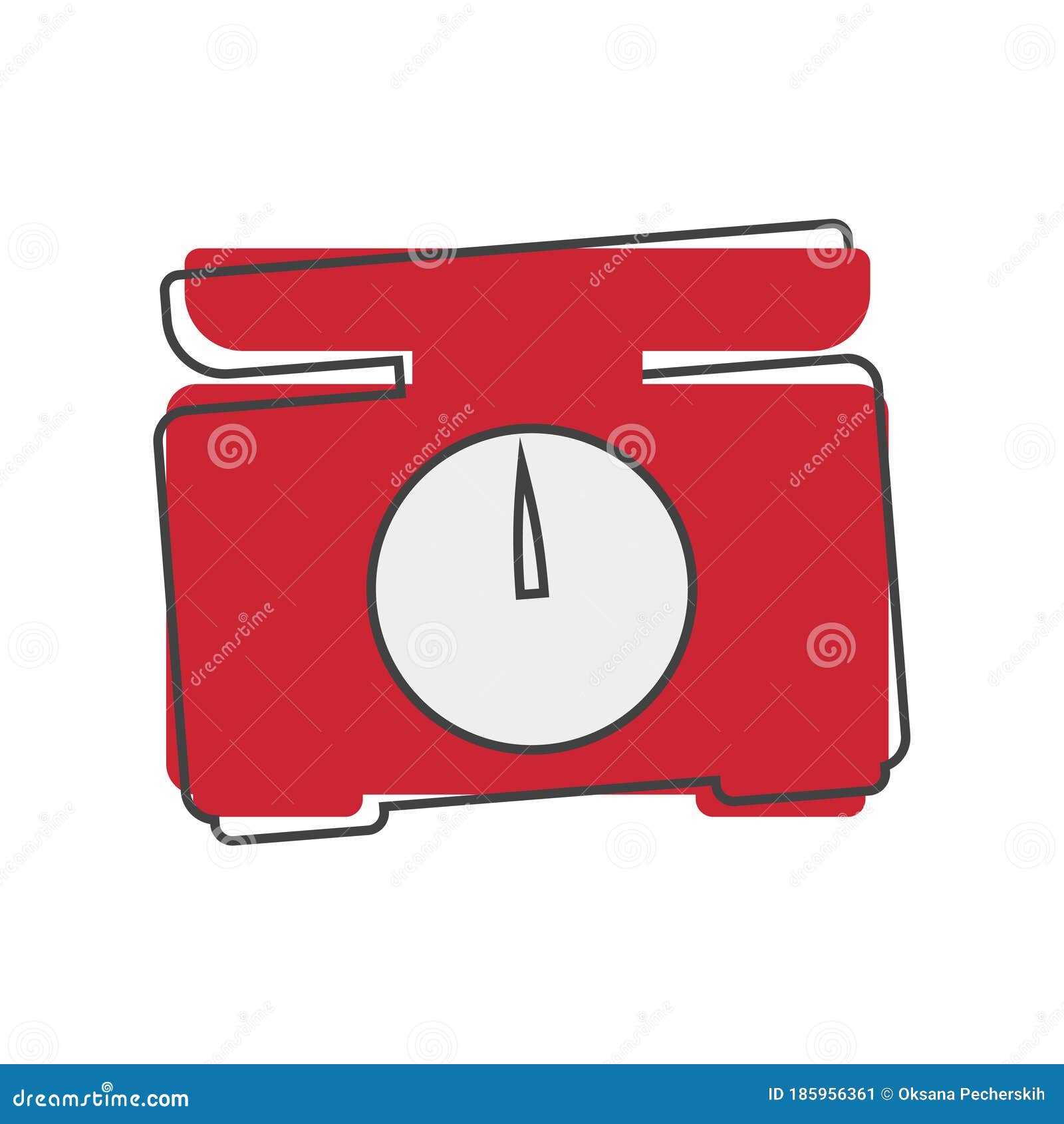 A Vector Image of a Kitchen Scale. Vector Icon Scale Cartoon Style on ...