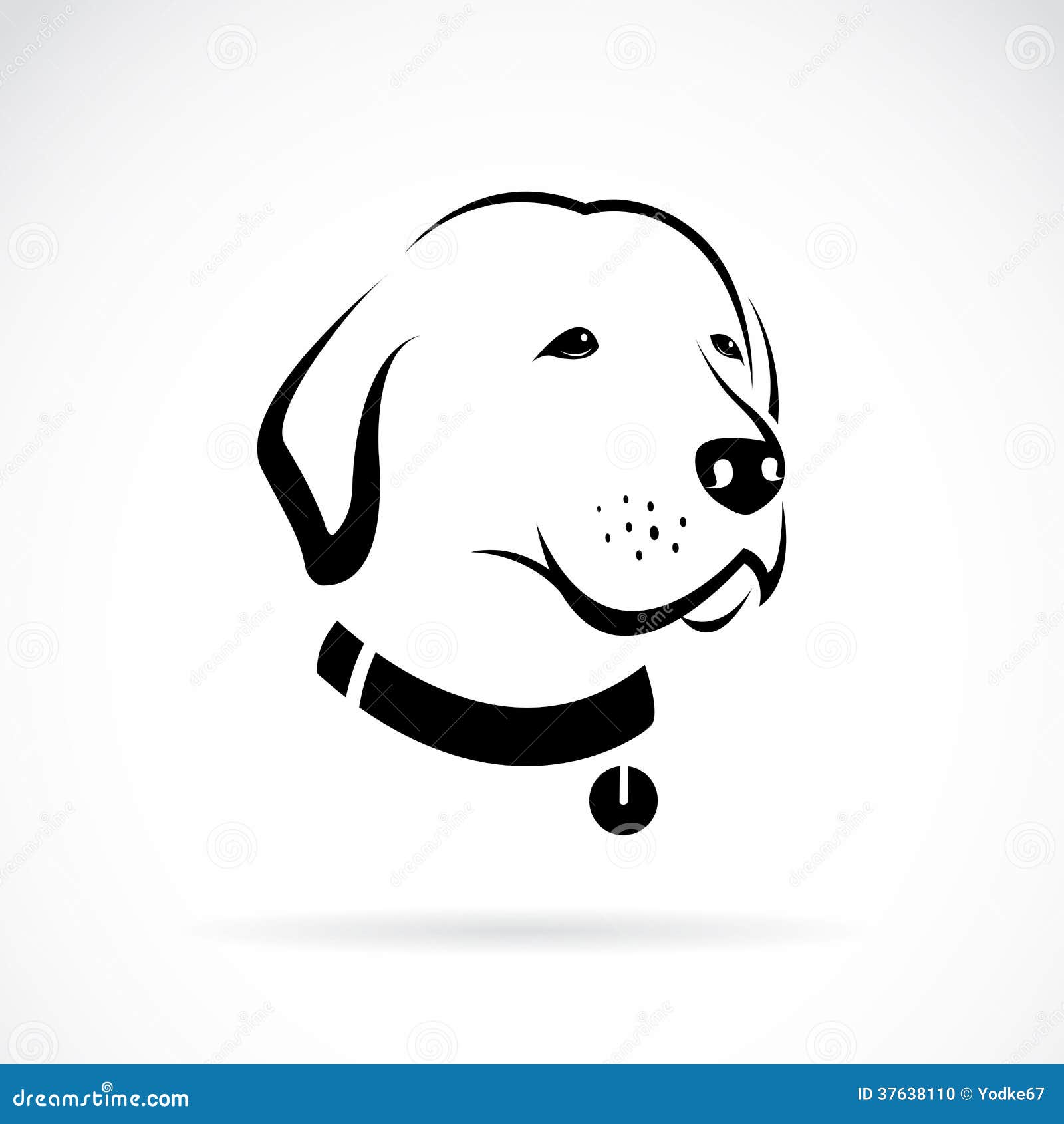 Vector Image of an Labrador Dog S Head Stock Vector - Illustration of ...