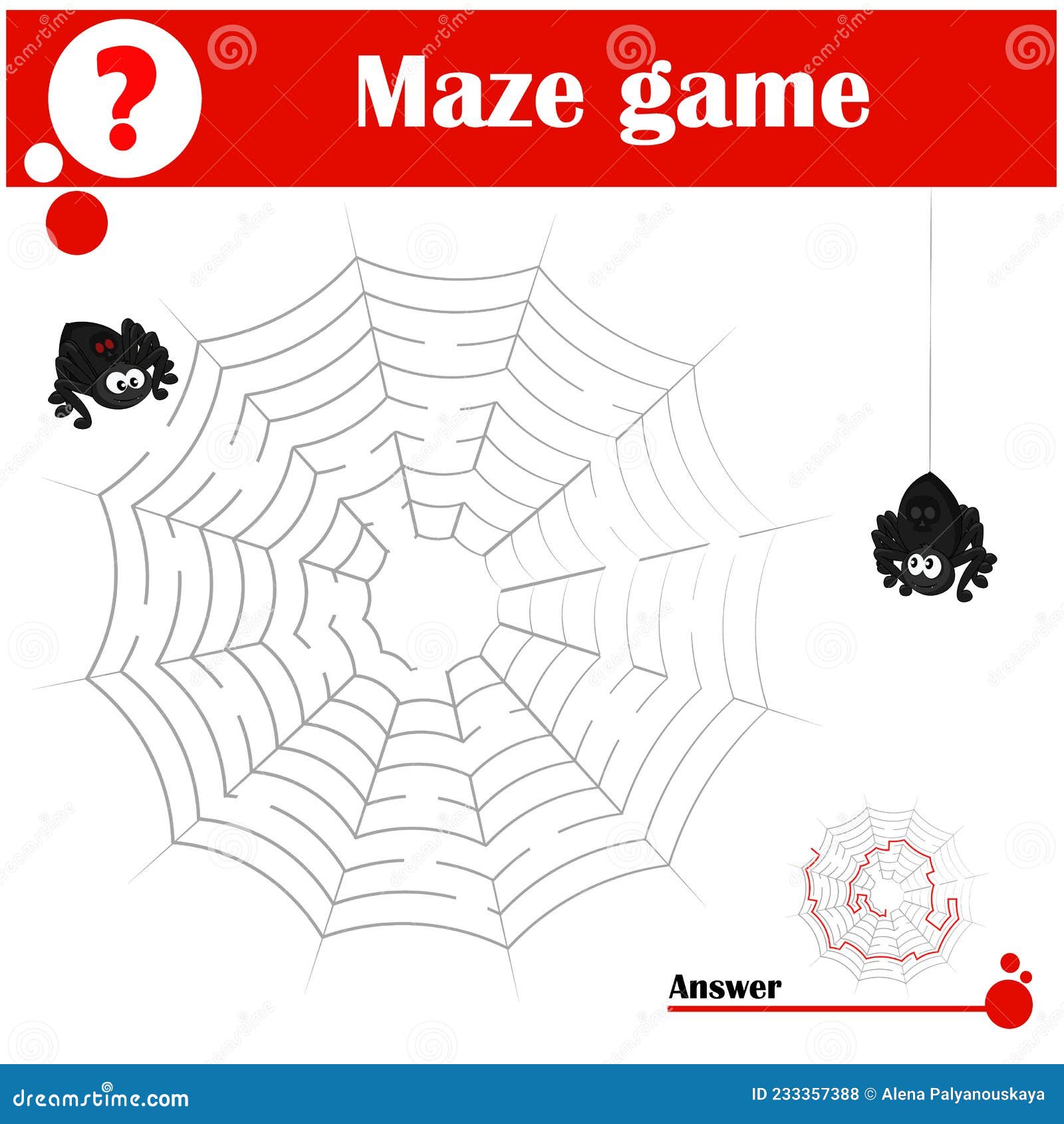 The Vector Image of a Labyrinth of the Spider Web Stock Illustration ...