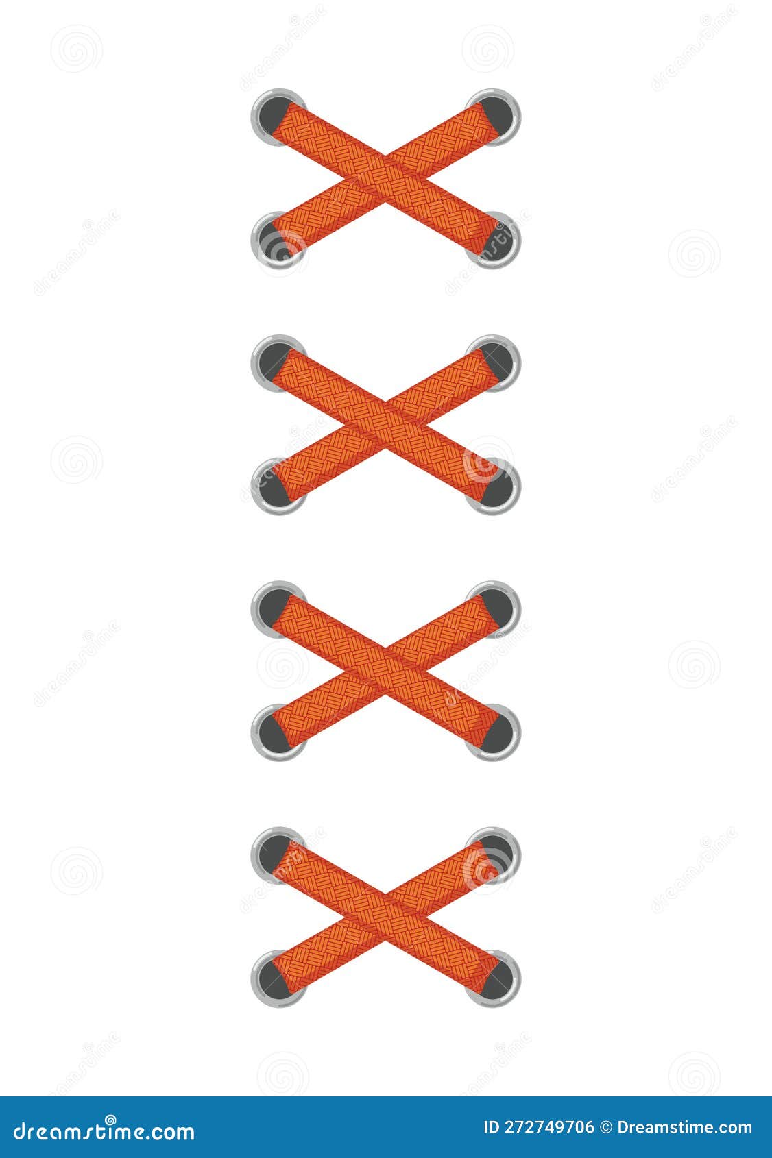 Vector Image of Lacing with Red Cord Stock Vector - Illustration of ...