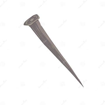 Vector Image of a Large Old Nail on a White Background Stock Vector ...