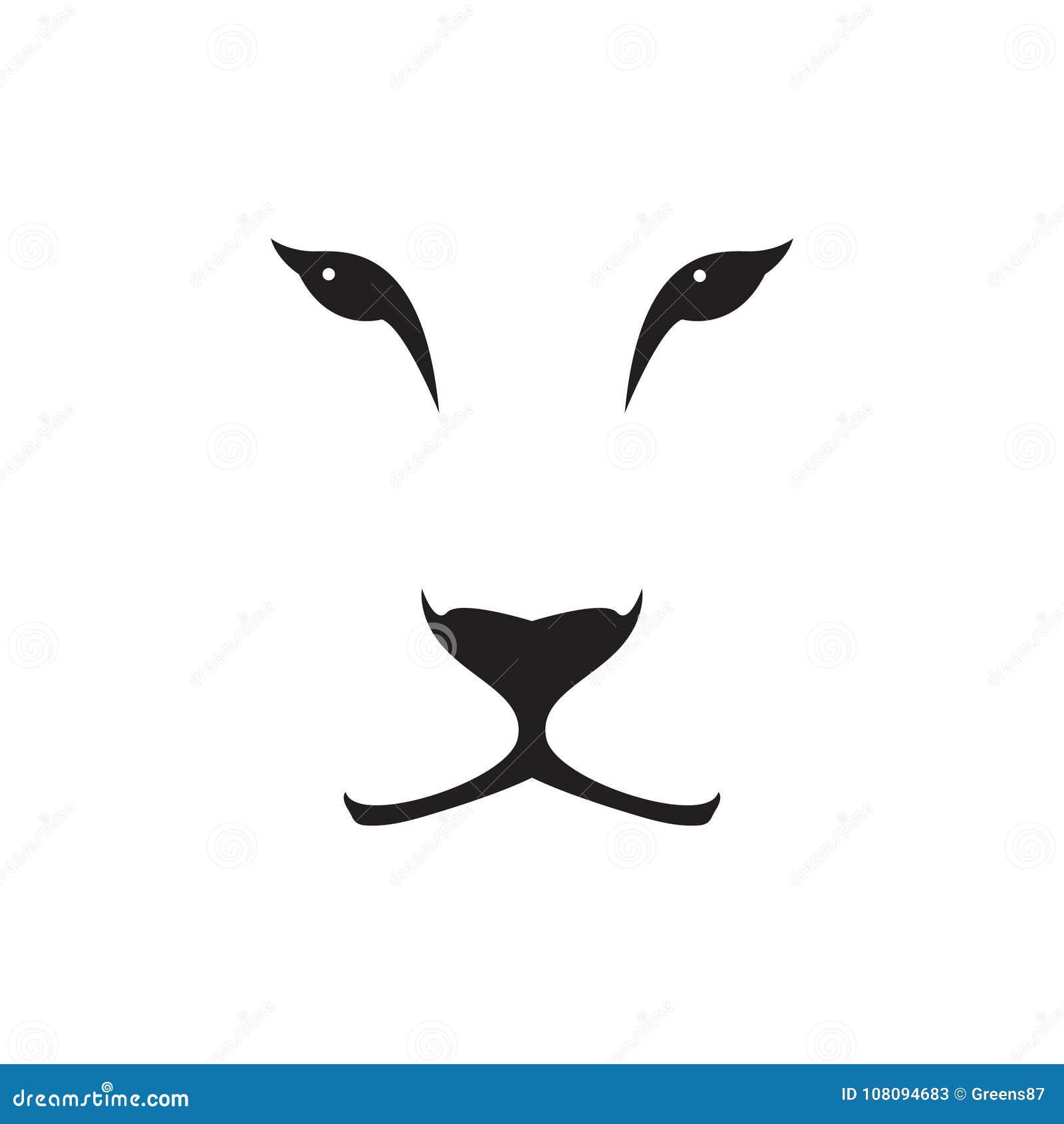 Vector Image Of A Lioness Head On White Background. | CartoonDealer.com ...
