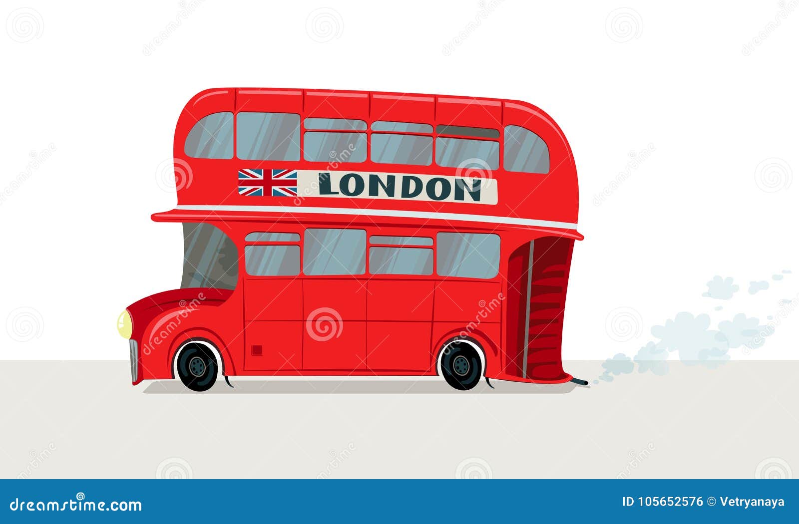Vector Image of a London Bus Stock Vector - Illustration of cartoon ...