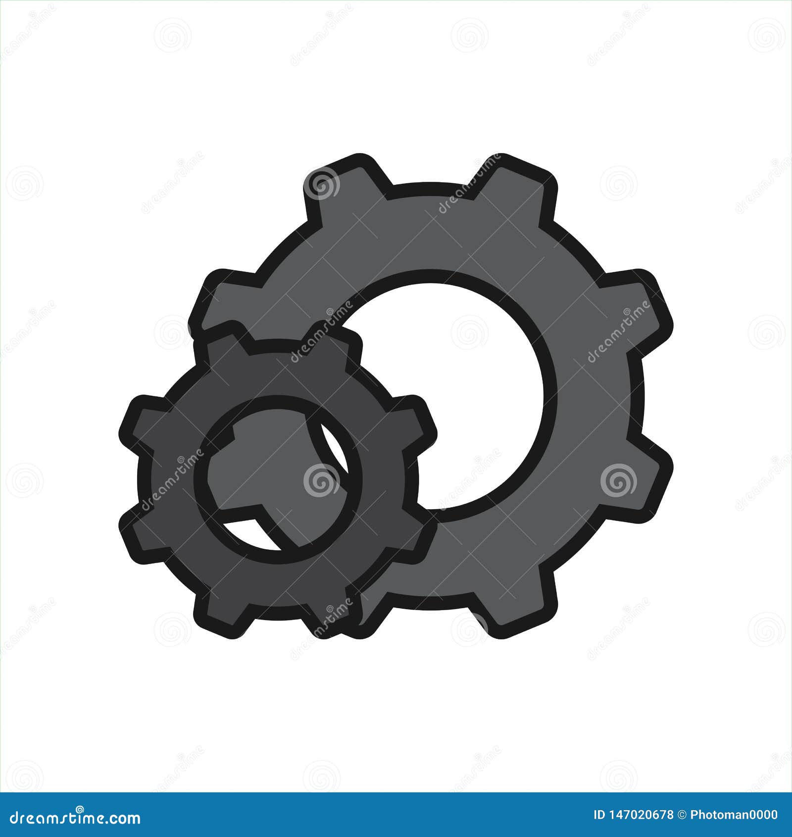 Vector Image Machine Gears and Transmission Parts Stock Vector ...