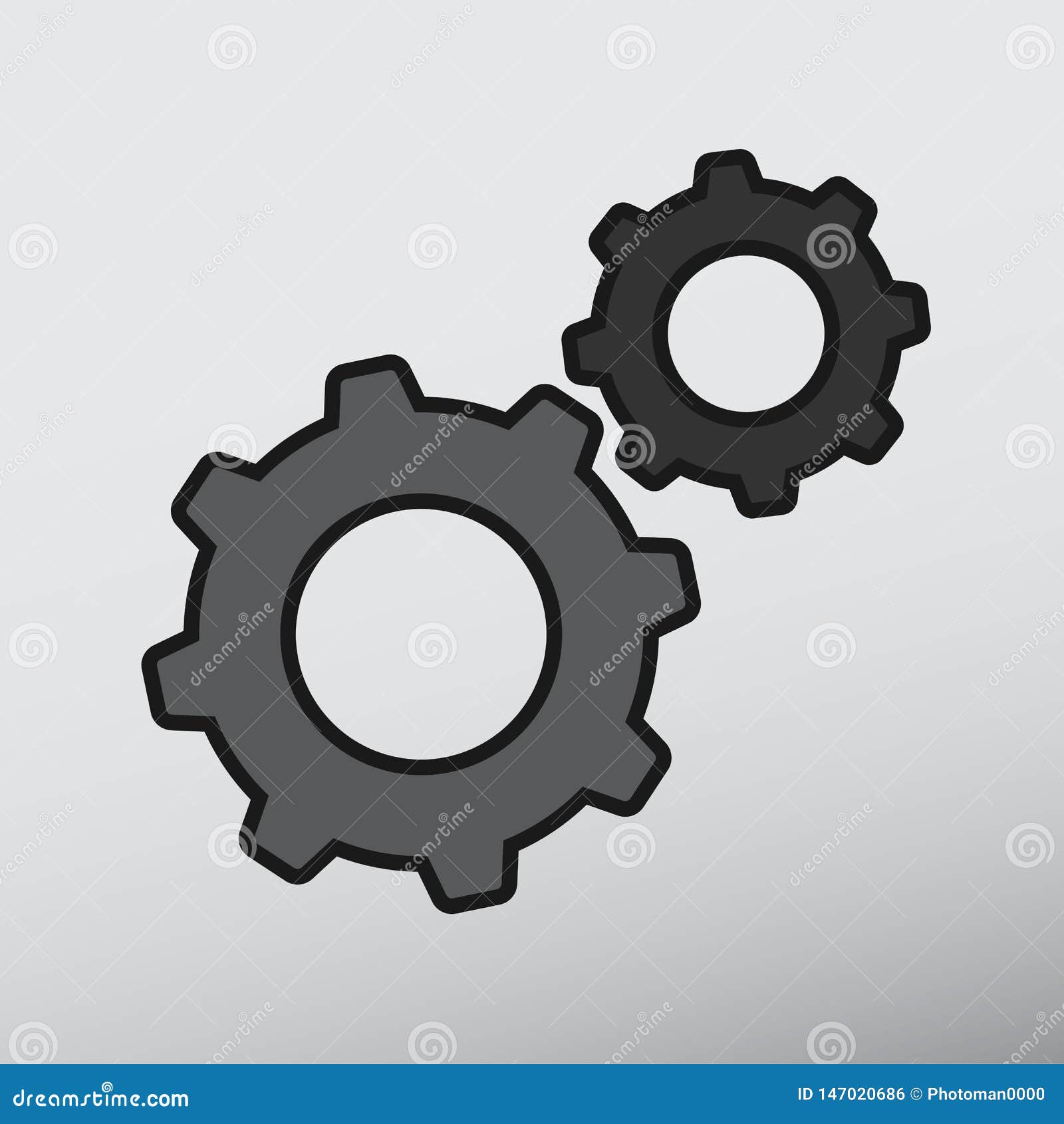 Vector Image Machine Gears and Transmission Parts Stock Vector ...