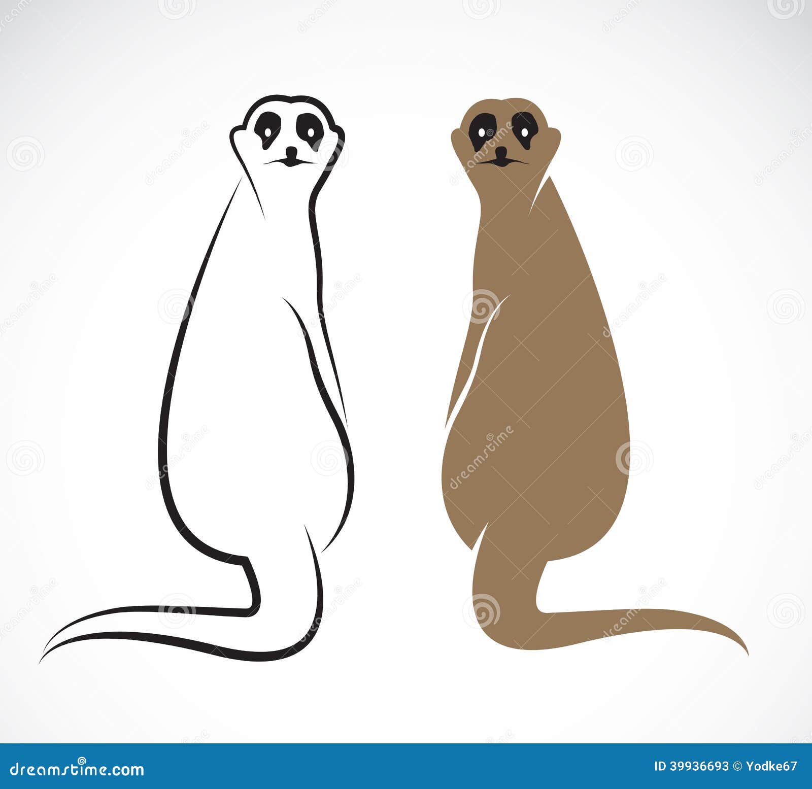 Vector image of an meerkat stock vector. Illustration of design - 39936693