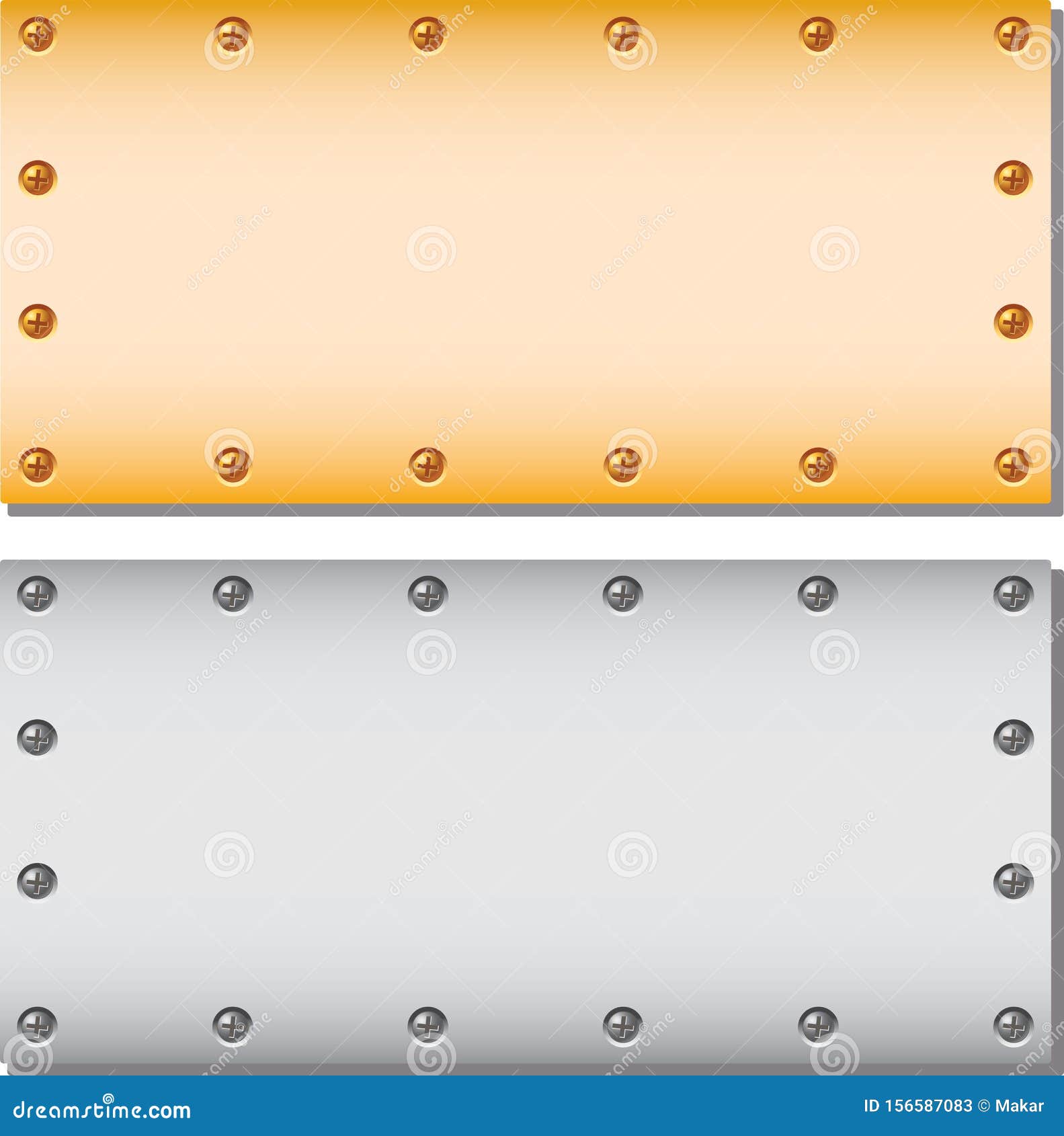 Vector Image of Metal Signboards for Messages Stock Vector ...