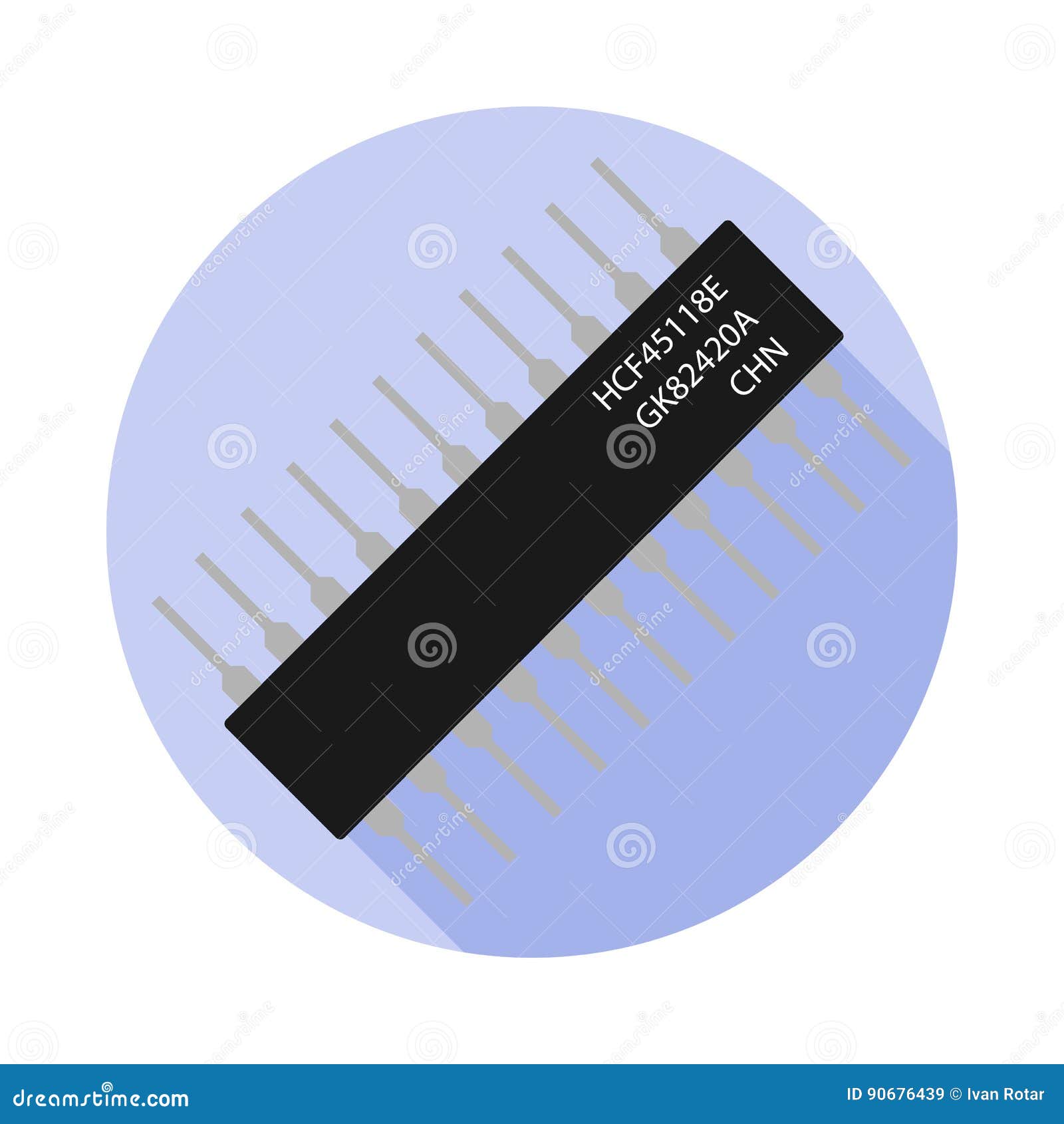 Vector Image Of A Microcontroller Stock Vector Illustration Of Diode
