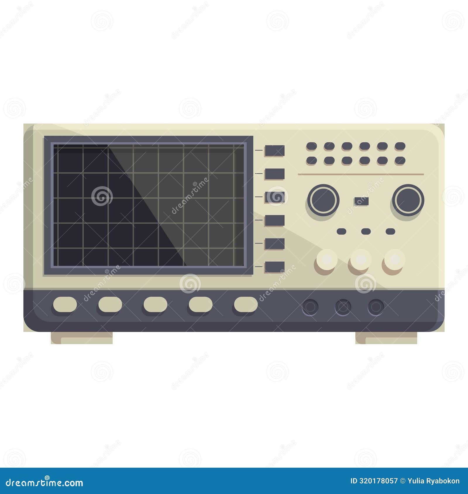 Vector Image of a Modern Digital Oscilloscope Used in Electronics ...
