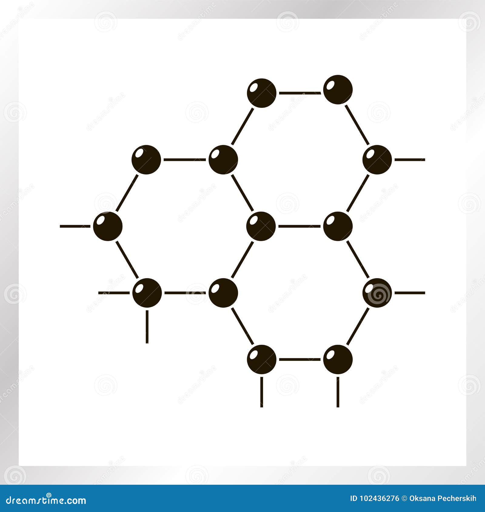 Vector Image of a Molecule. Icon of Molecular Research in Chemistry and ...