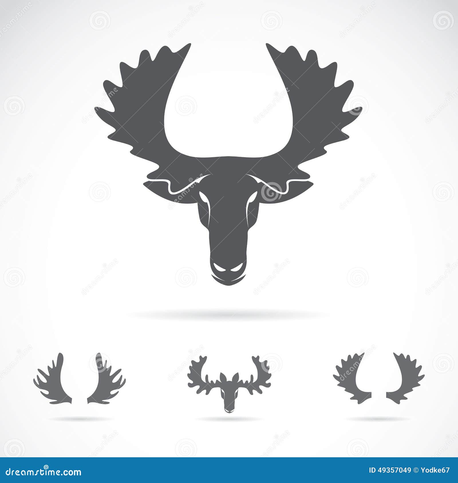 Moose Head Profile Vector Style Flat | CartoonDealer.com #77407087