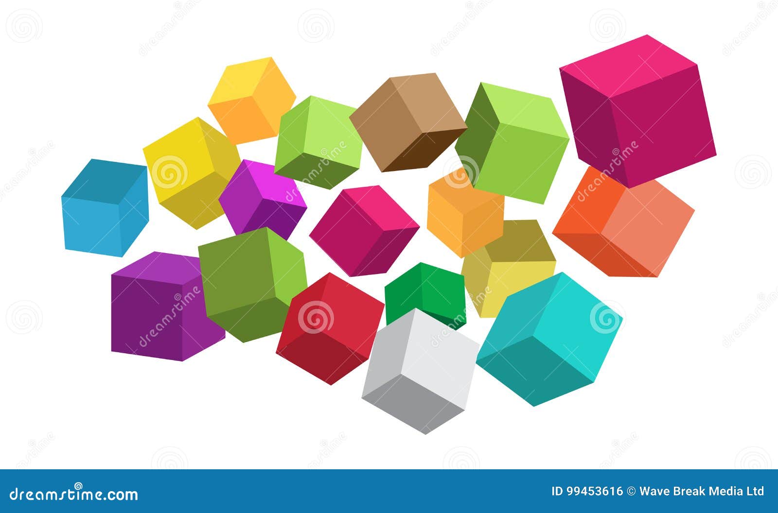 Vector Image of Multicolored Cubes Stock Vector - Illustration of ...