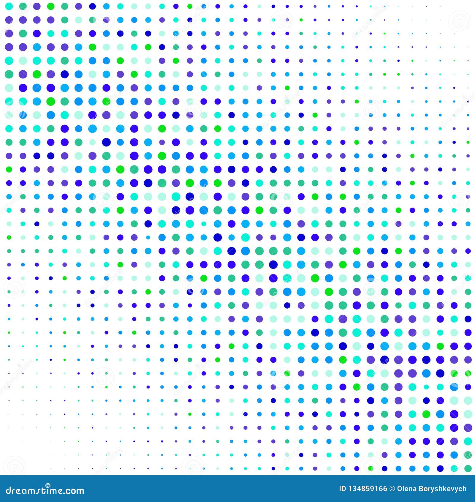 Vector Image of Multicolored Dots of Different Sizes on the White ...