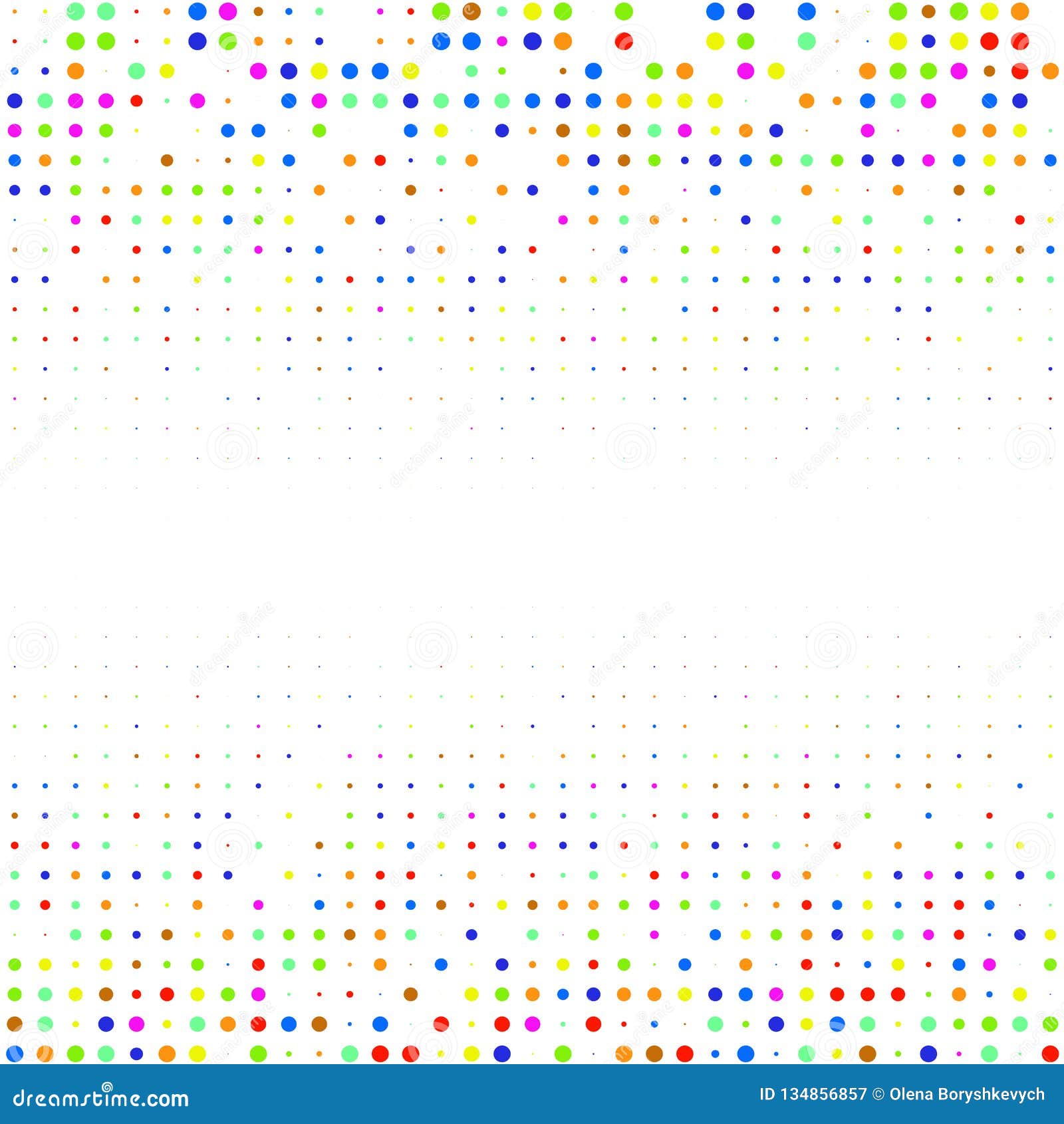 Vector Image of Multicolored Dots of Different Sizes on the White ...