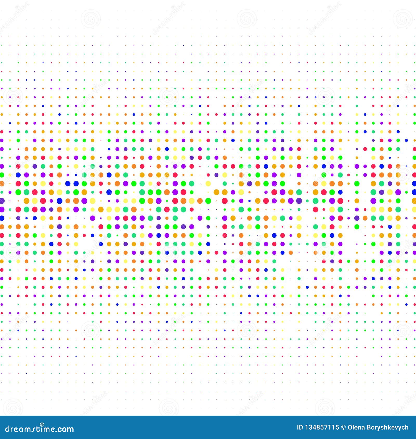 Vector Image of Multicolored Dots of Different Sizes on the White ...