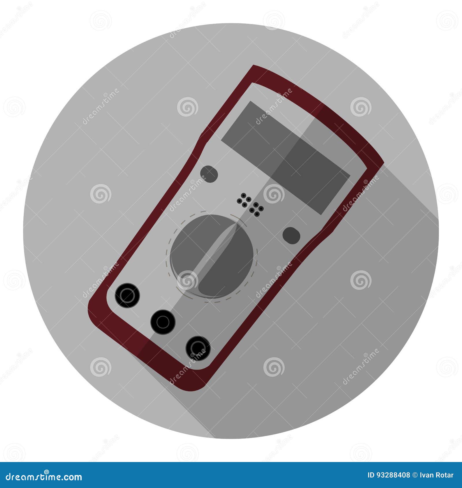 Vector Image of a Multimeter Stock Vector - Illustration of ampere ...