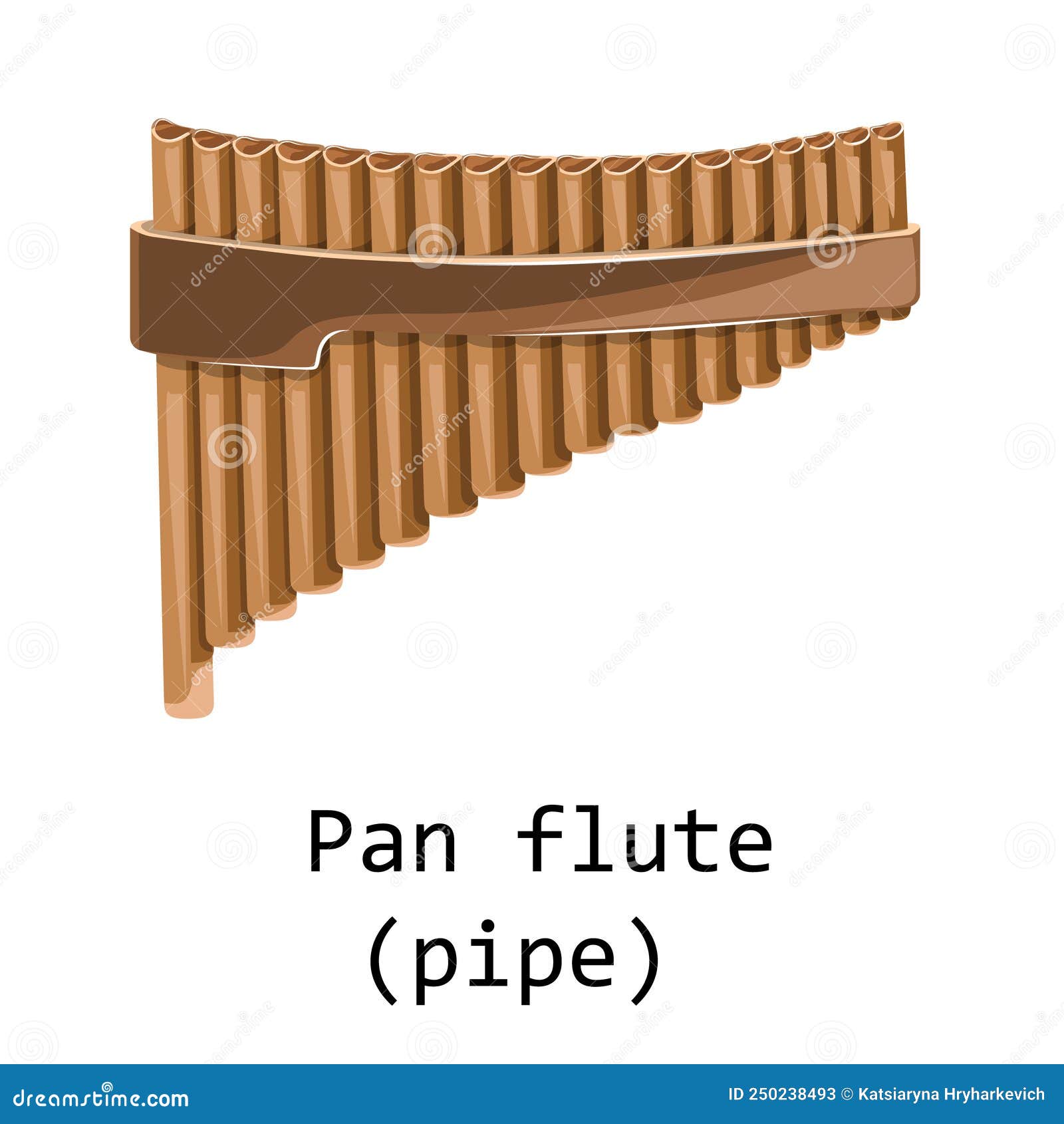 Vector Image of a Musical Instrument Hanga Stock Vector - Illustration ...