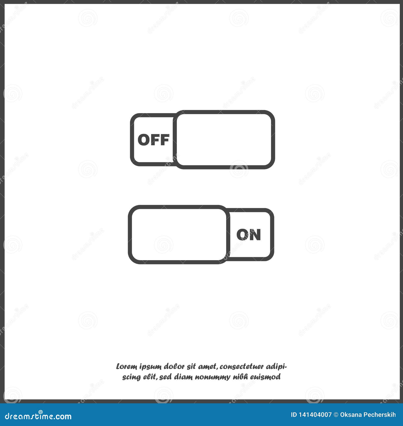 Vector Image on / Off Switch. Icon Switch Icon on White Isolated ...