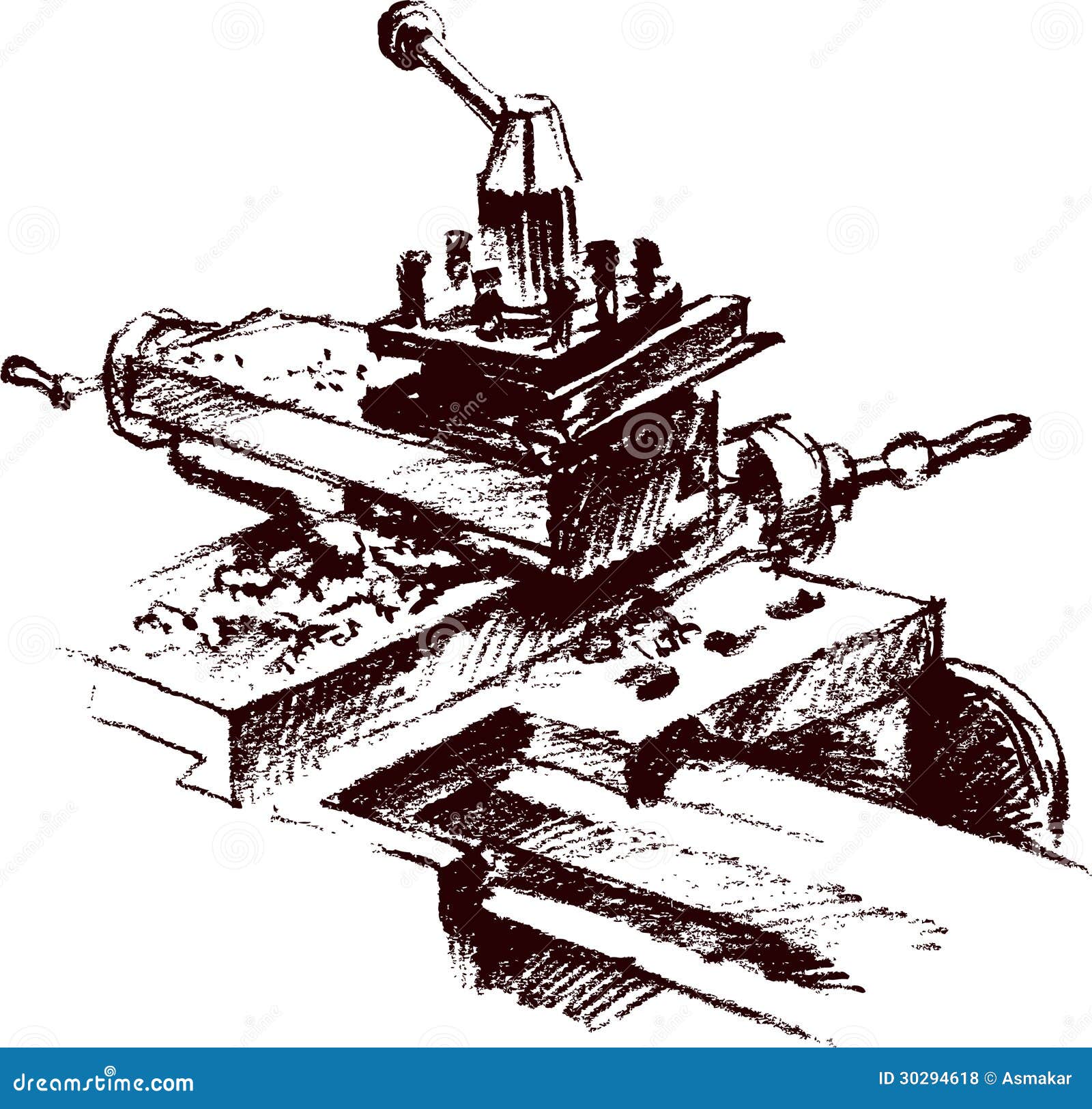 Metalwork Machine Vector Illustration | CartoonDealer.com #30294618
