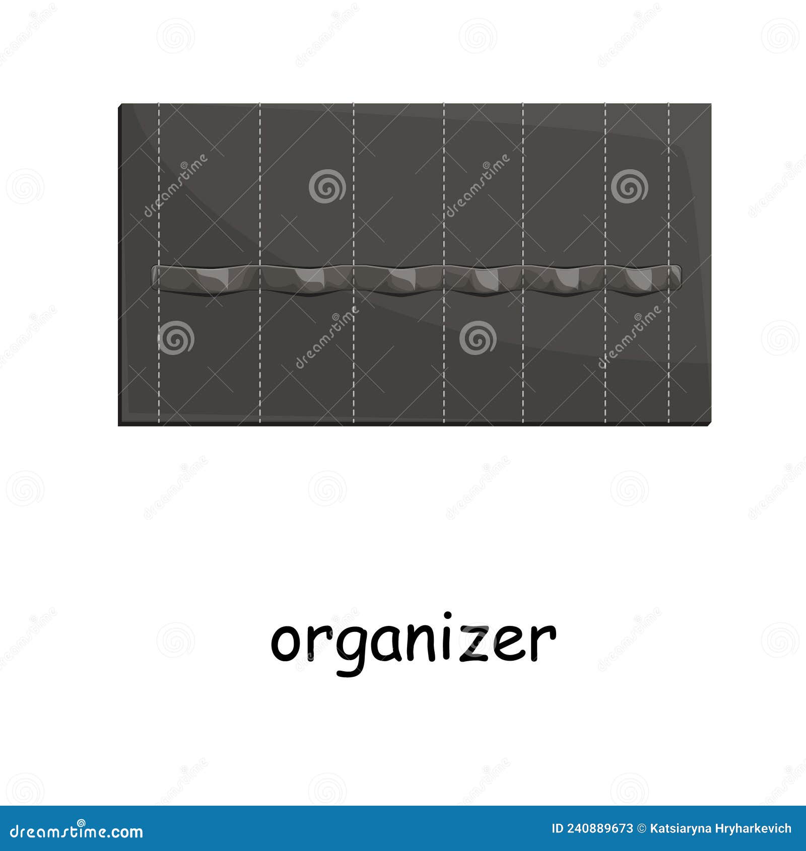 Vector Image of an Organizer for Work Tools. Cartoon Style. EPS 10 ...