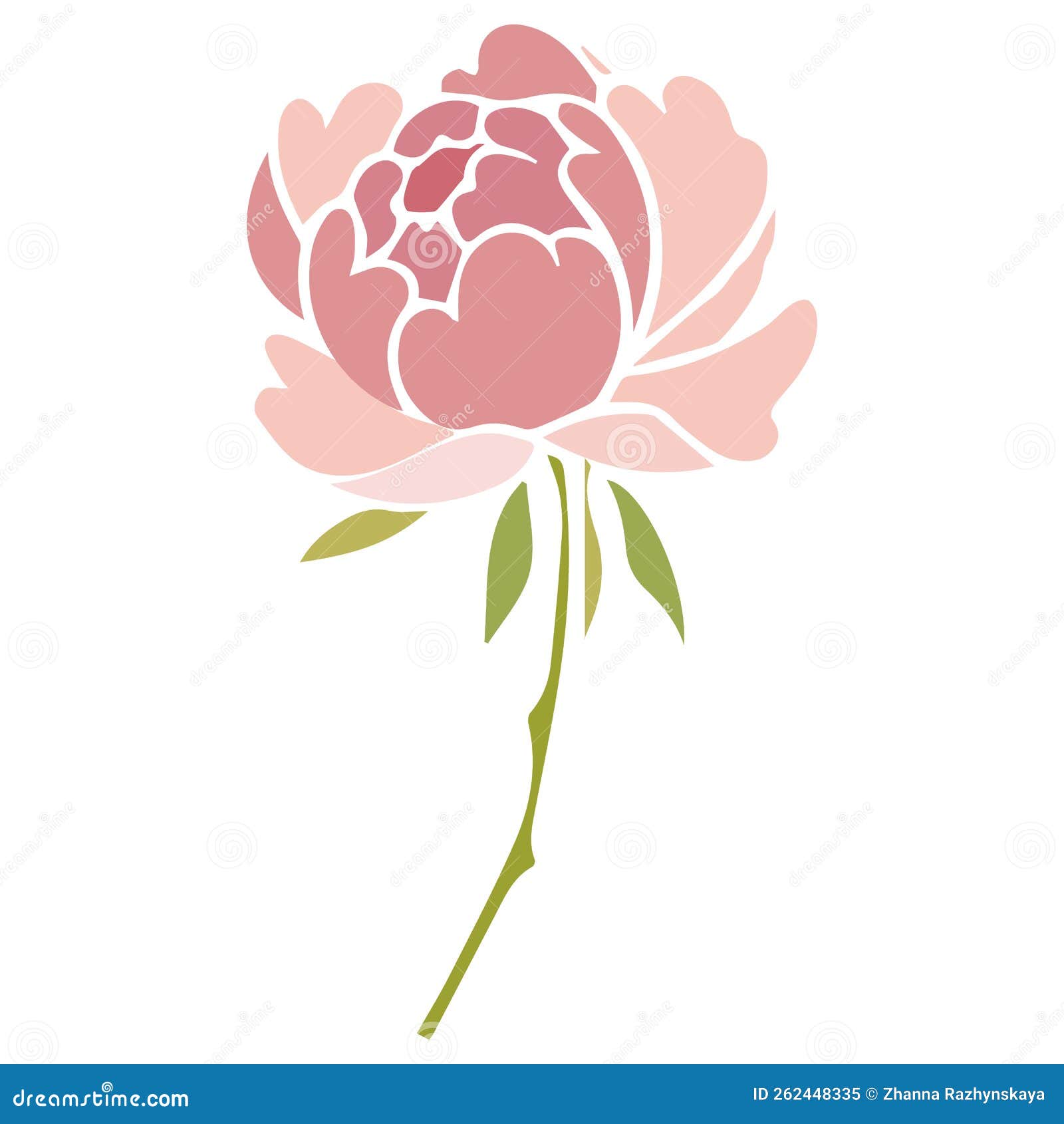 Vector Image of a Peony. Printing on Fabric and Paper, Print Stock ...
