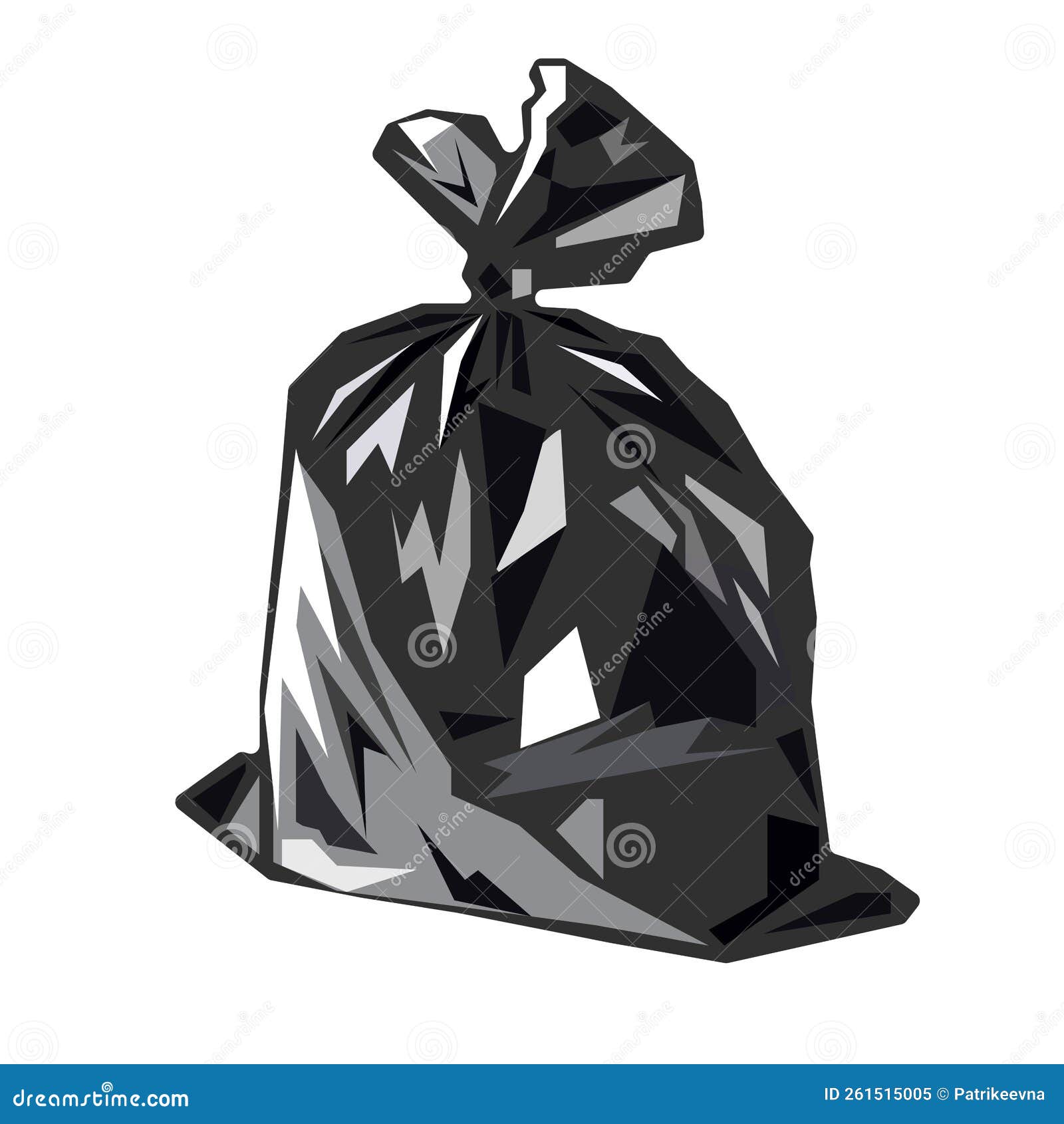 Plastic Bag Black Illustration Polyethylene Food Packages Plastic Pack ...