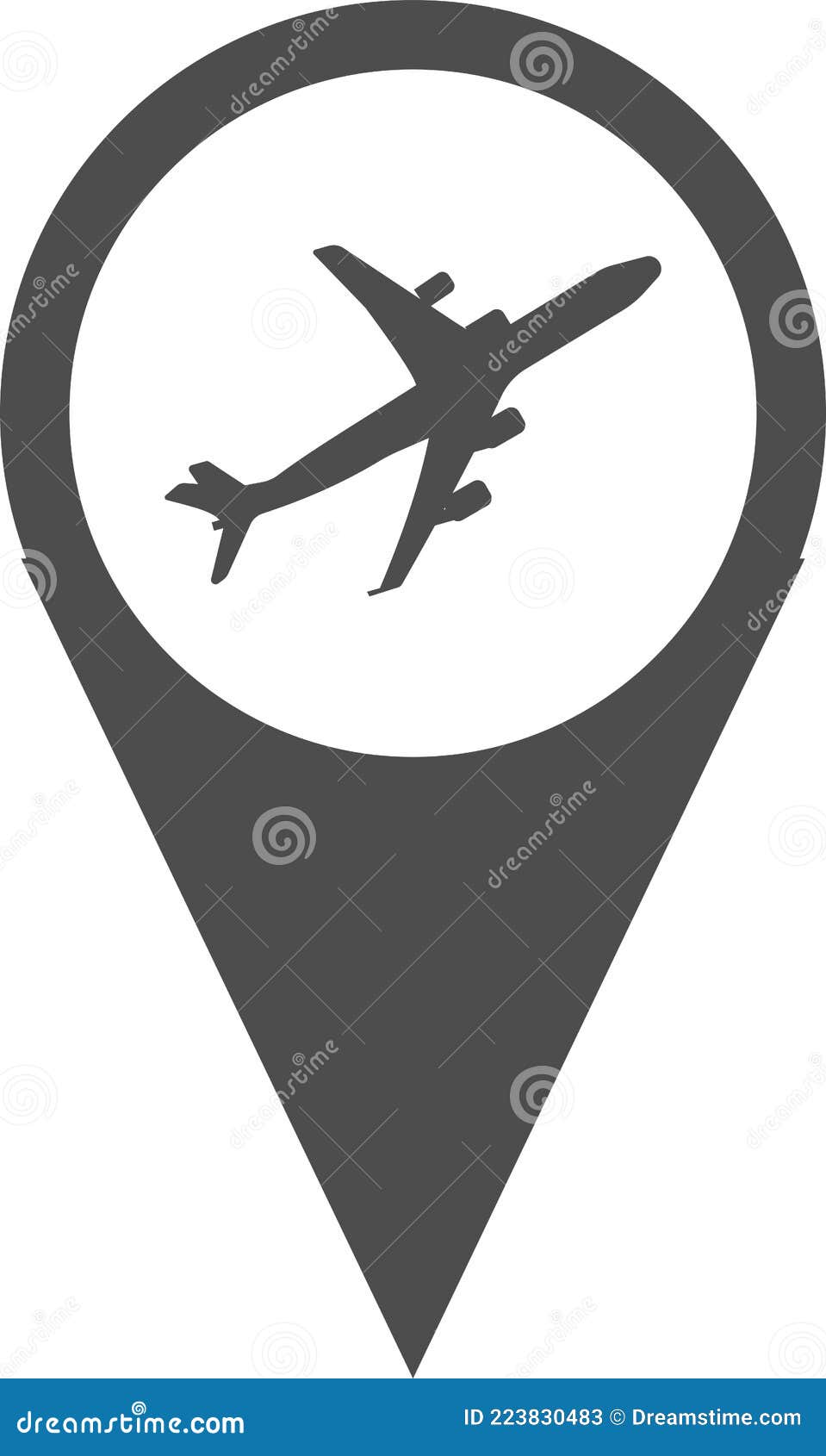 Vector Image of the Point of the Landing Place of the Aircraft. Stock ...