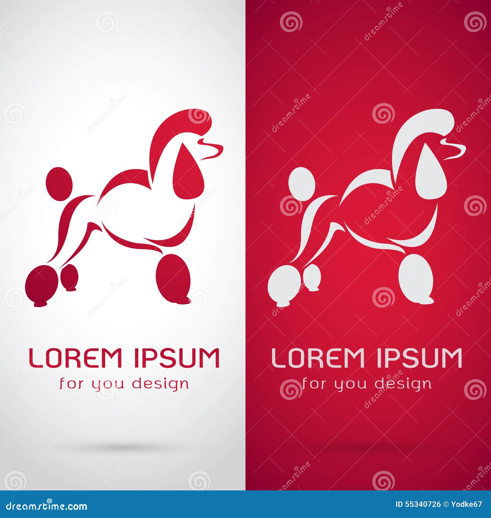 Vector Image of an Poodle Dog Design Stock Vector - Illustration of ...