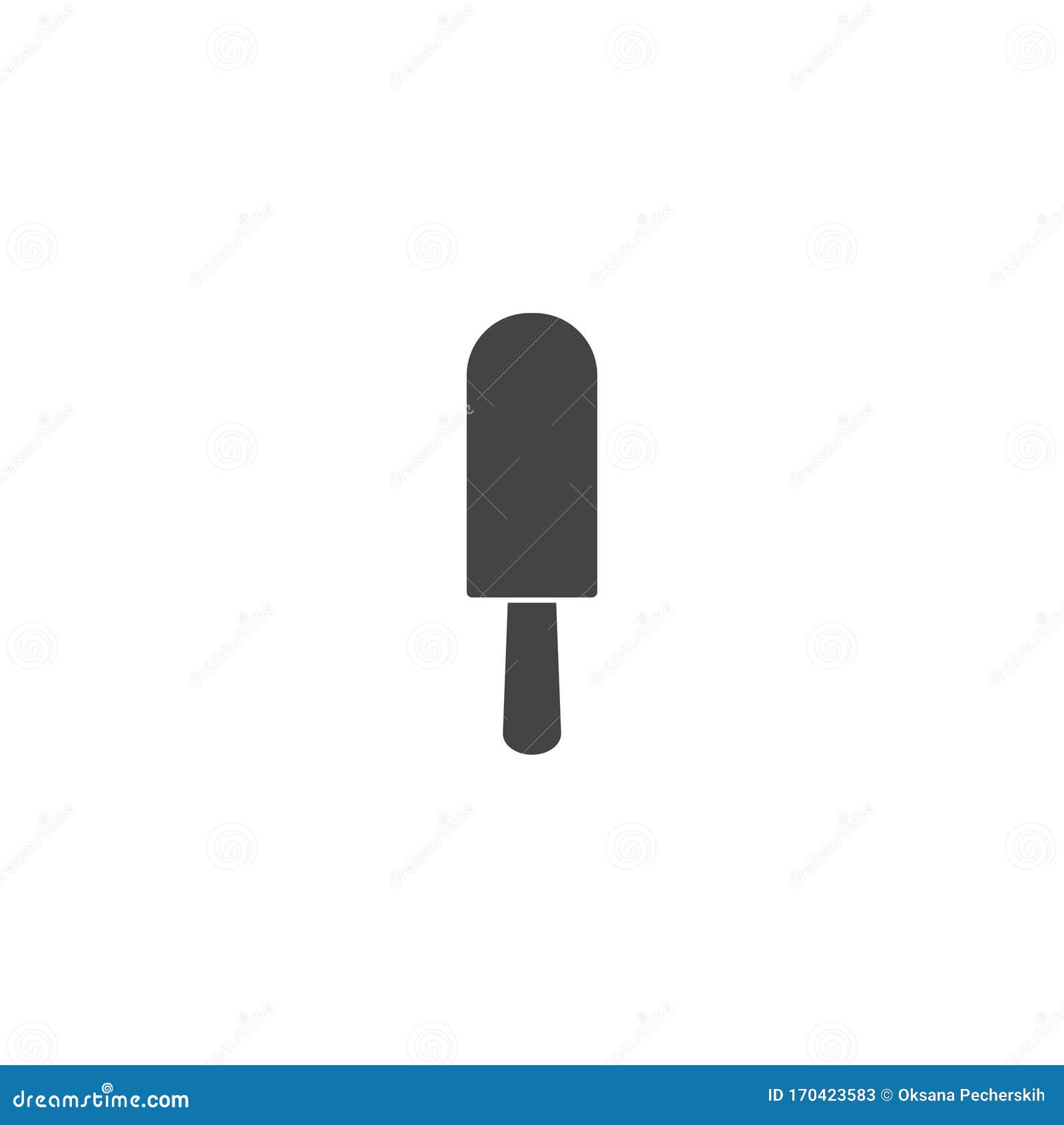 Vector Image of a Popsicle on a Stick on White Background Stock Vector ...