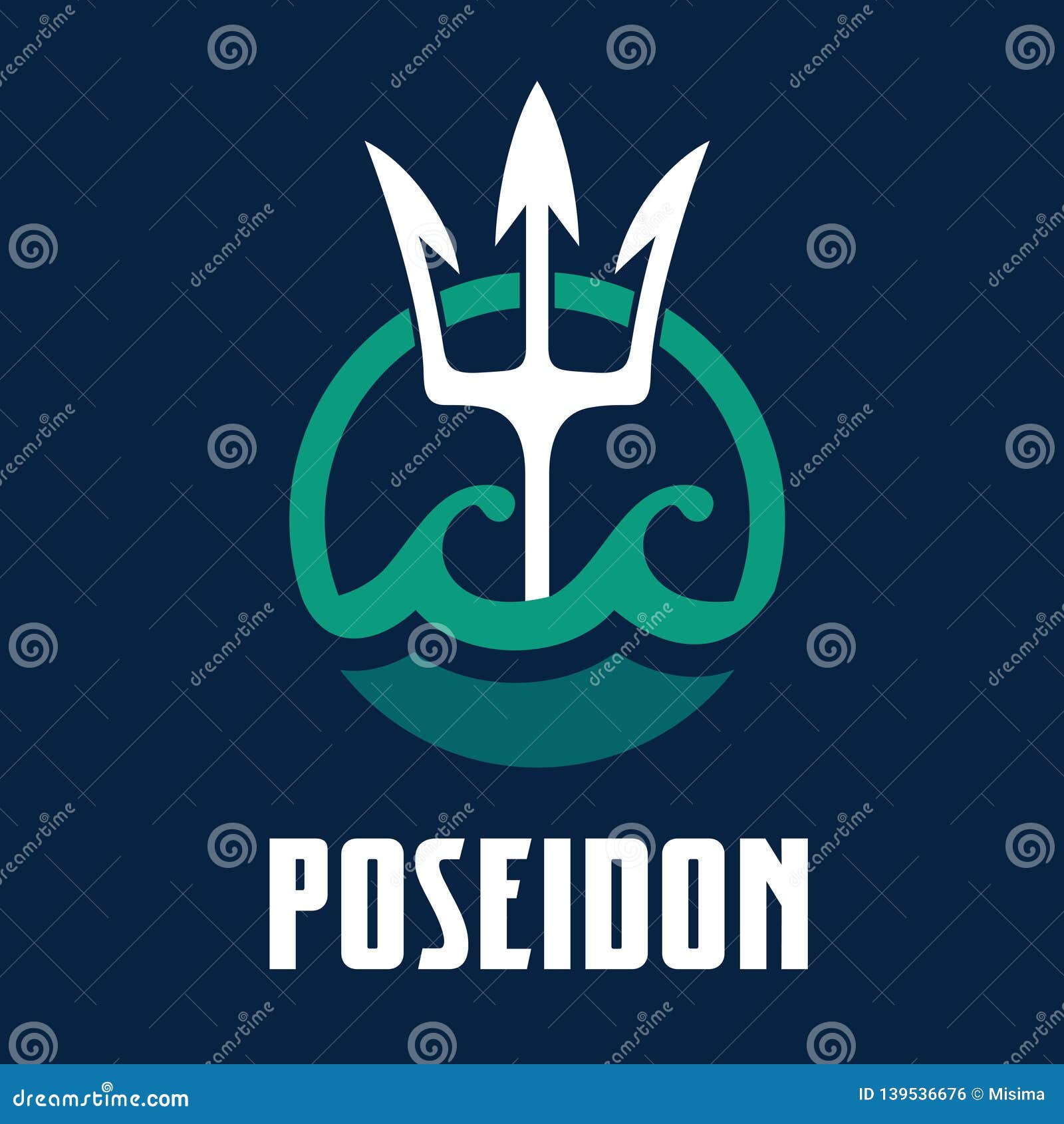 Vector Image of Poseidon`s Trident Stock Vector - Illustration of ...