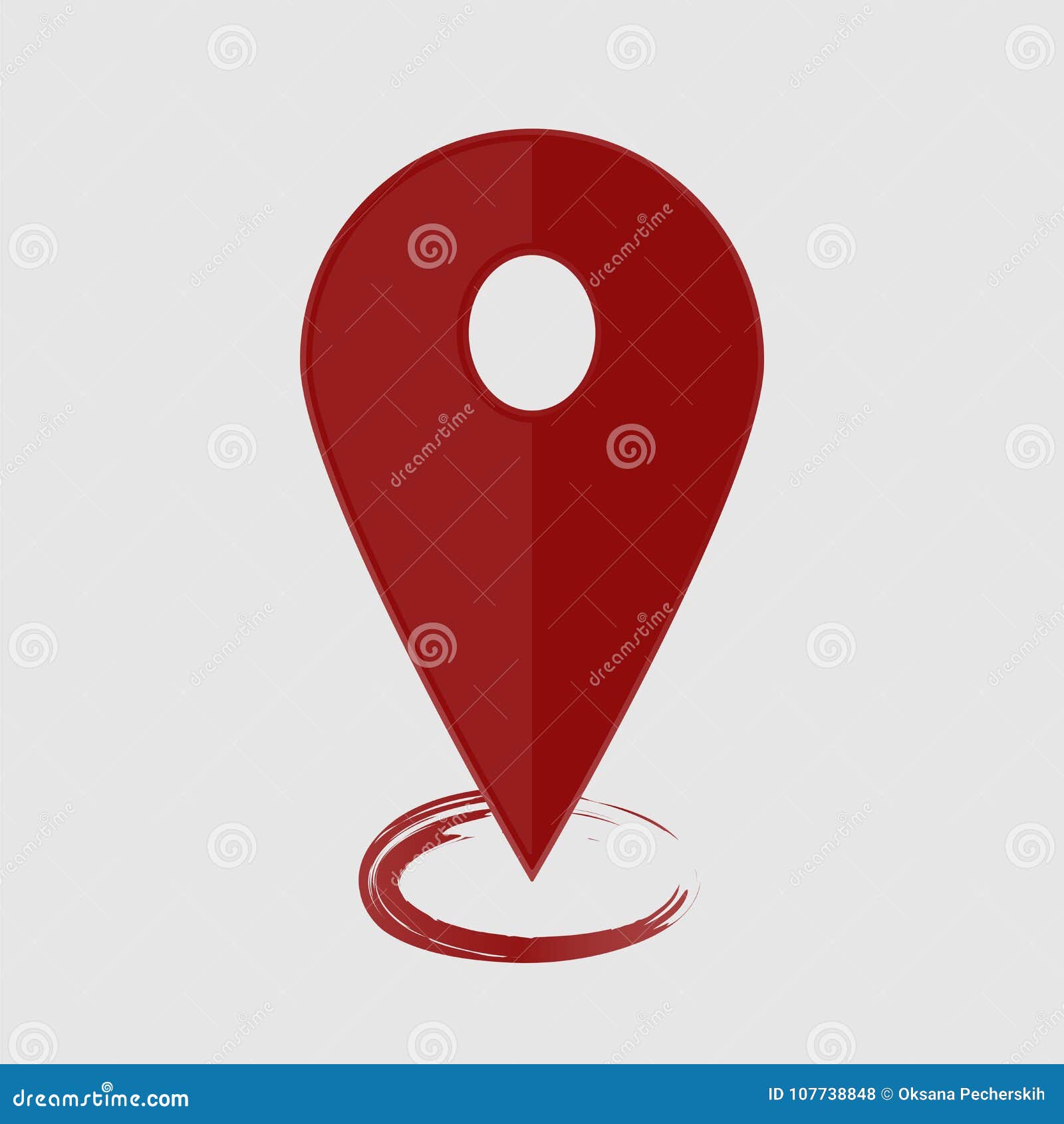 Vector Image Positioning on the Map. Mark GPS Icon Stock Vector ...