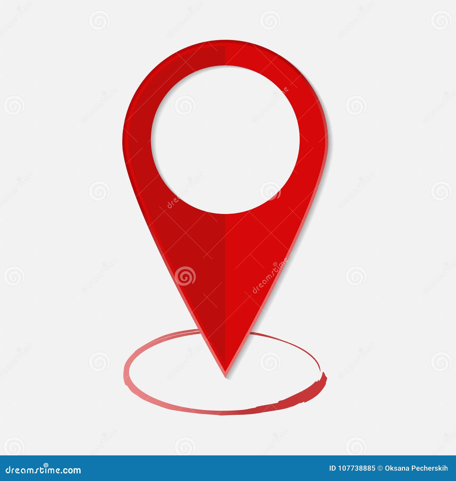 Vector Image Positioning on the Map. Mark GPS Icon Stock Vector ...