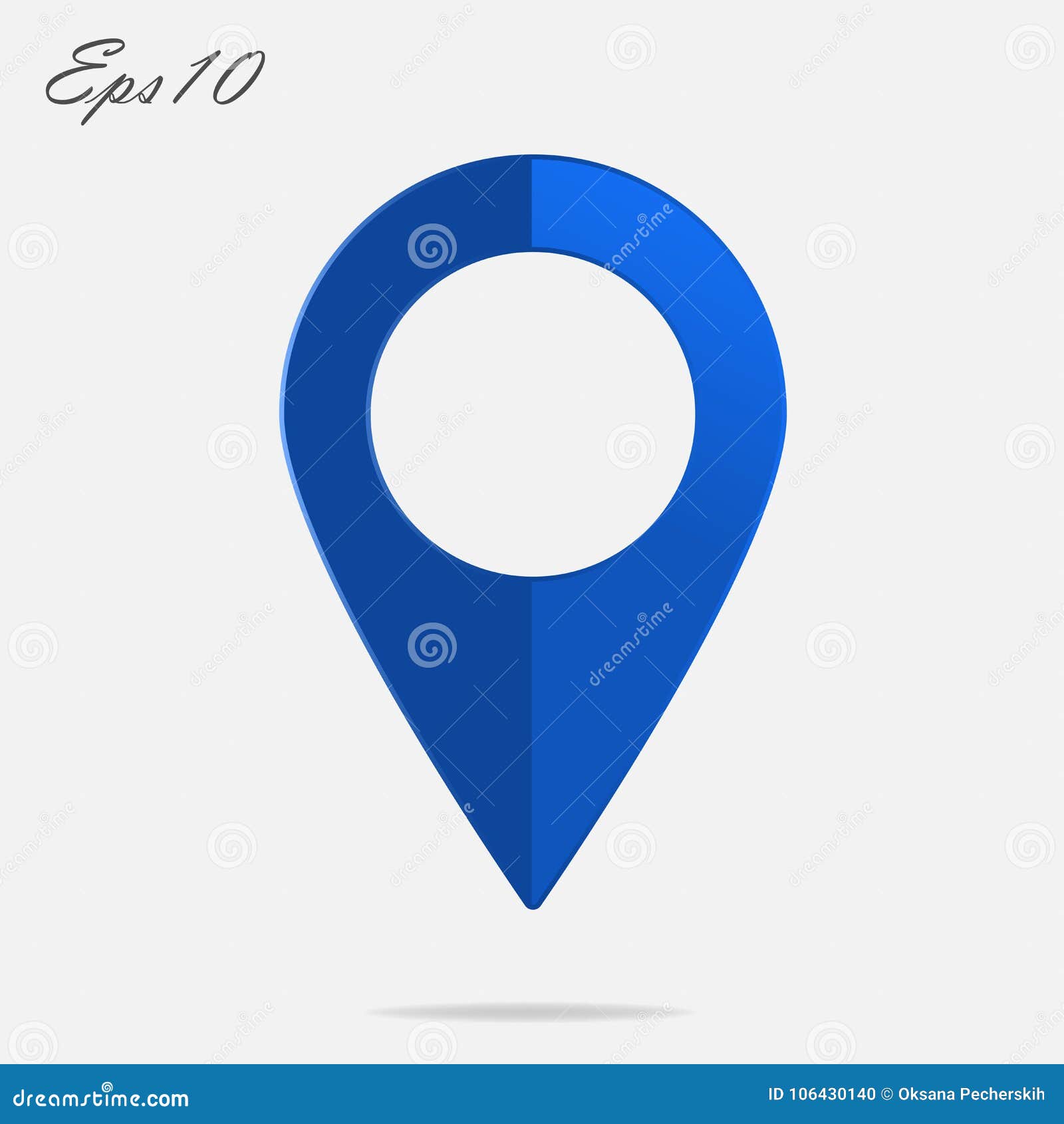 Vector Image Positioning on the Map. Mark Icon Stock Vector ...