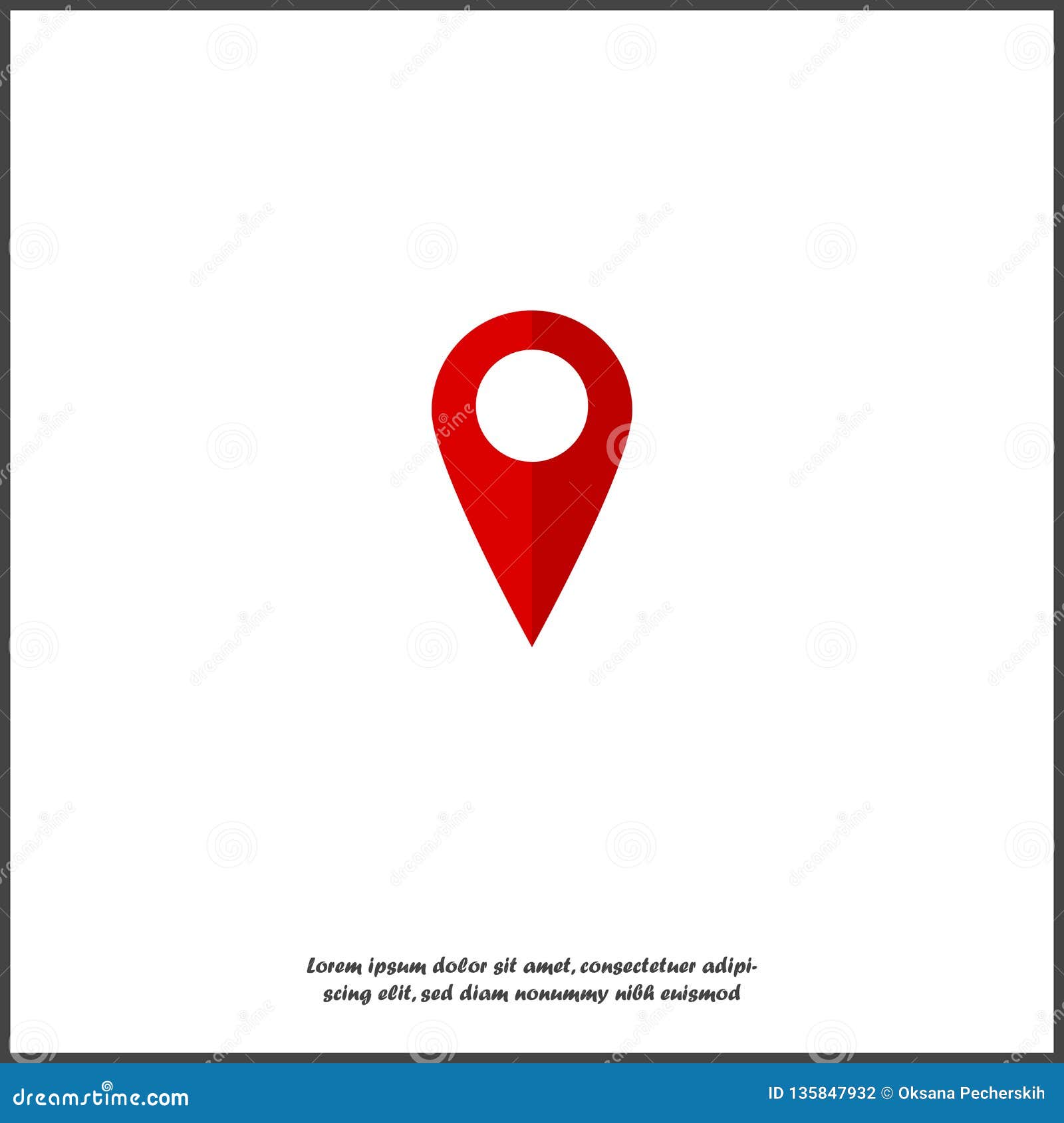 Vector Image Positioning on the Map. Mark Icon Stock Vector ...