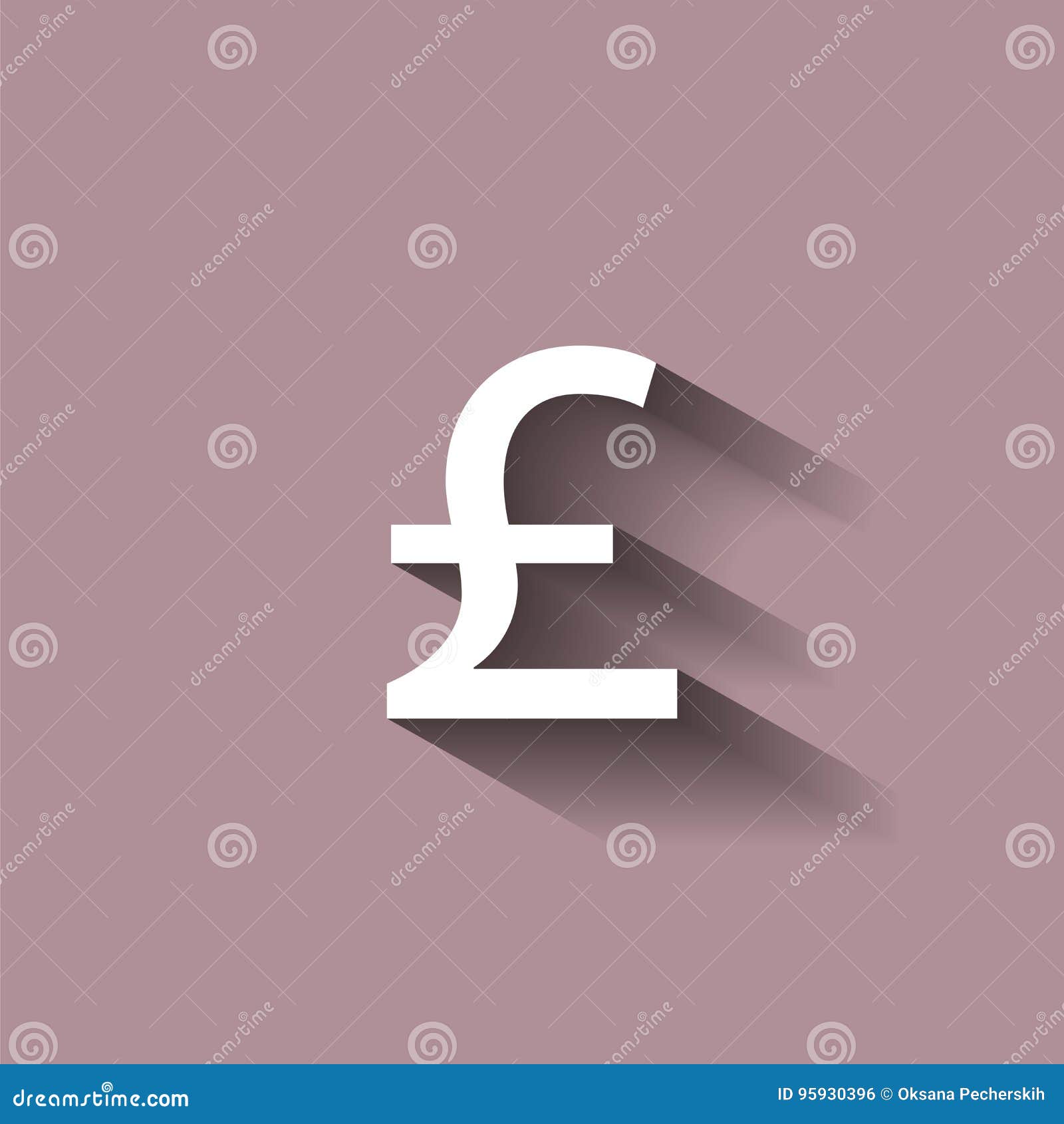 Vector Image of a Pound Sign. Vector Illustration with Shadow D Stock ...