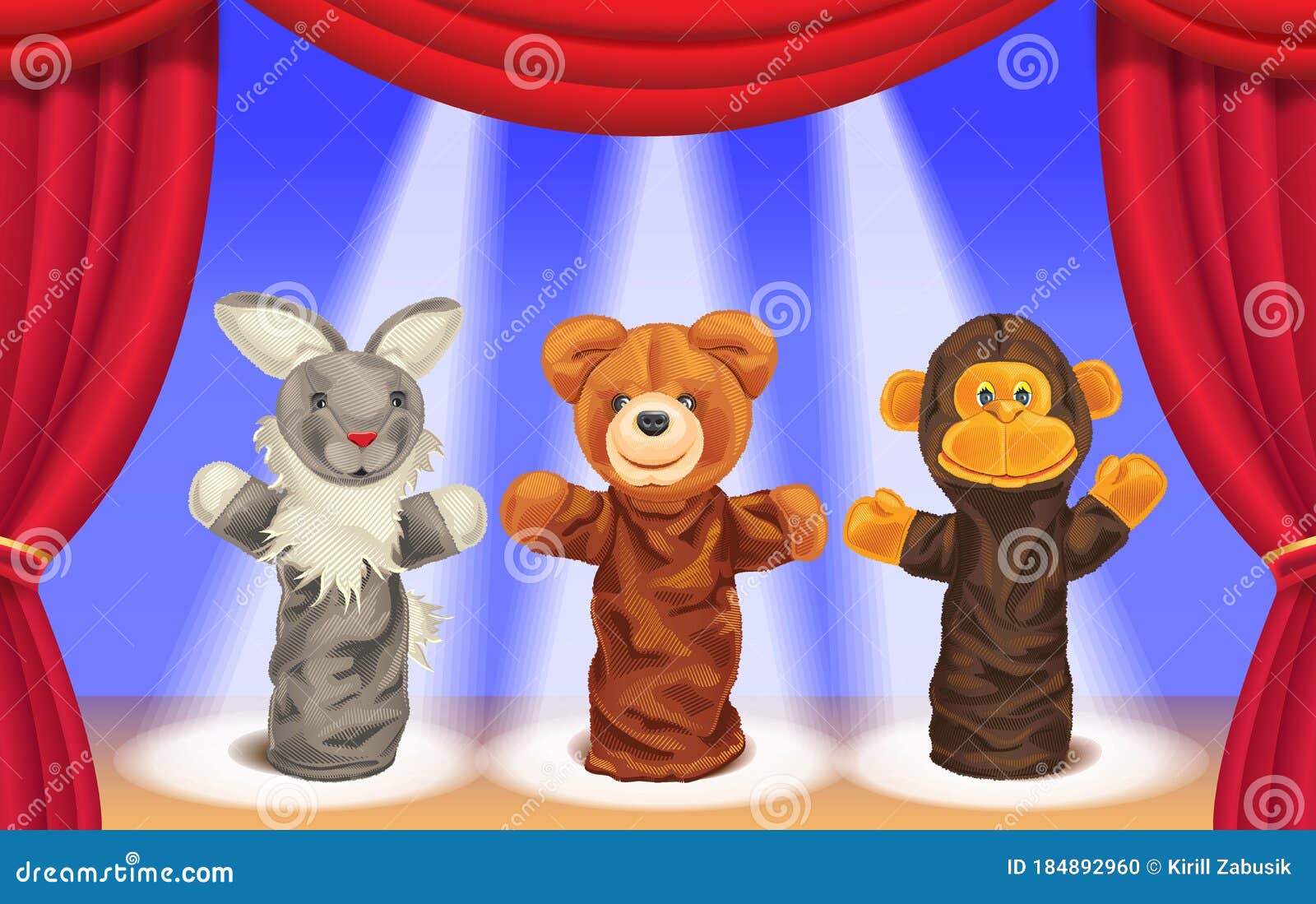 Puppet Theater Line Icon Set, Dramatic Art Symbols Collection Or ...