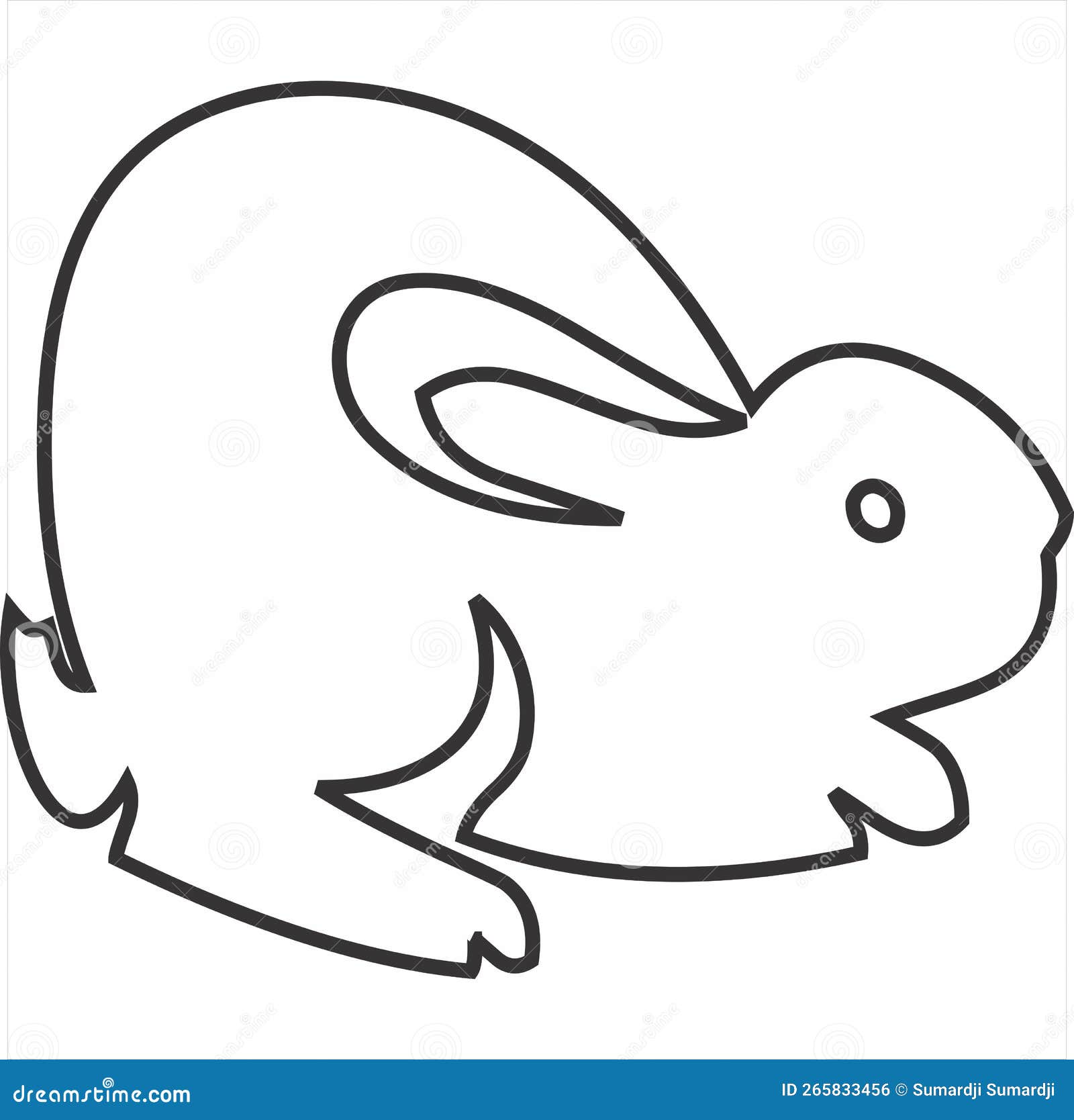 Vector, Image of Rabbit Icon, Black and White, with a Transparent ...