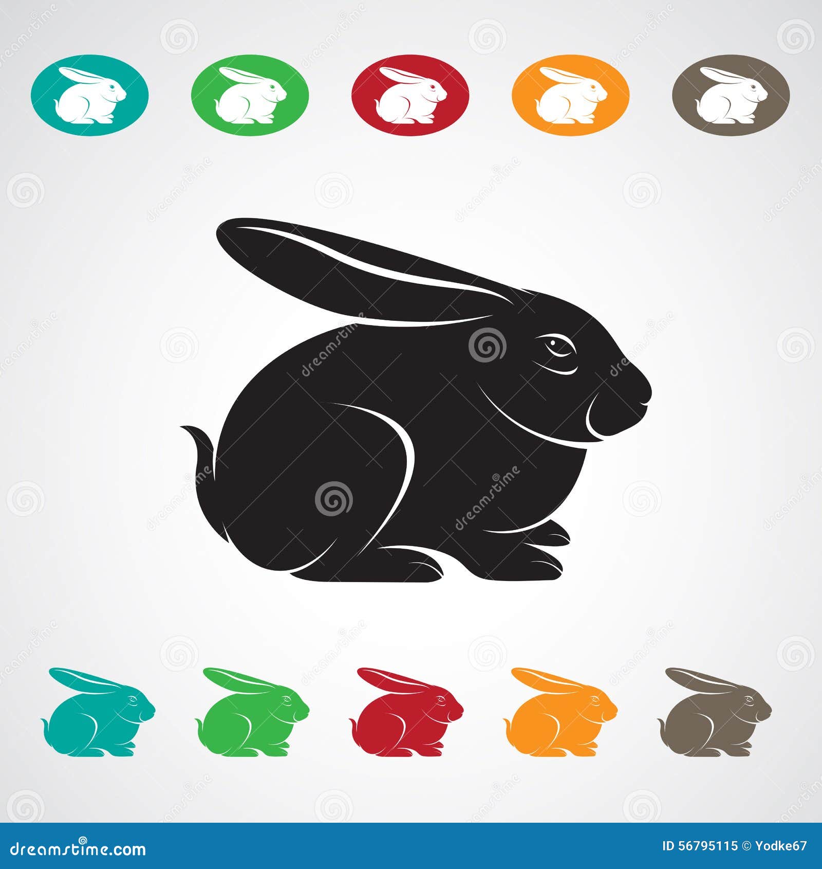 Vector image of an rabbit stock vector. Illustration of arctic - 56795115
