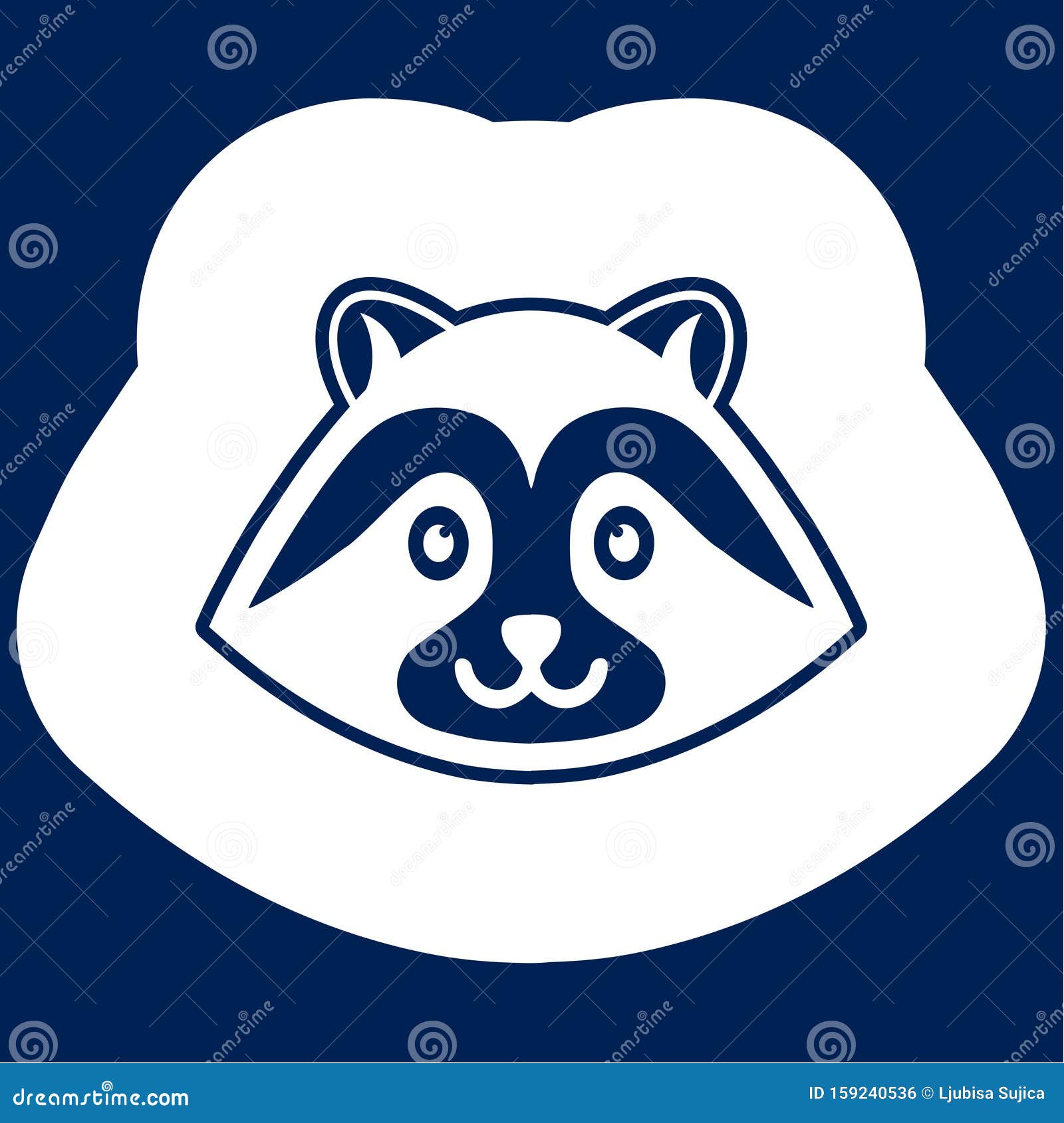 Vector image of a raccoon stock vector. Illustration of forest - 159240536
