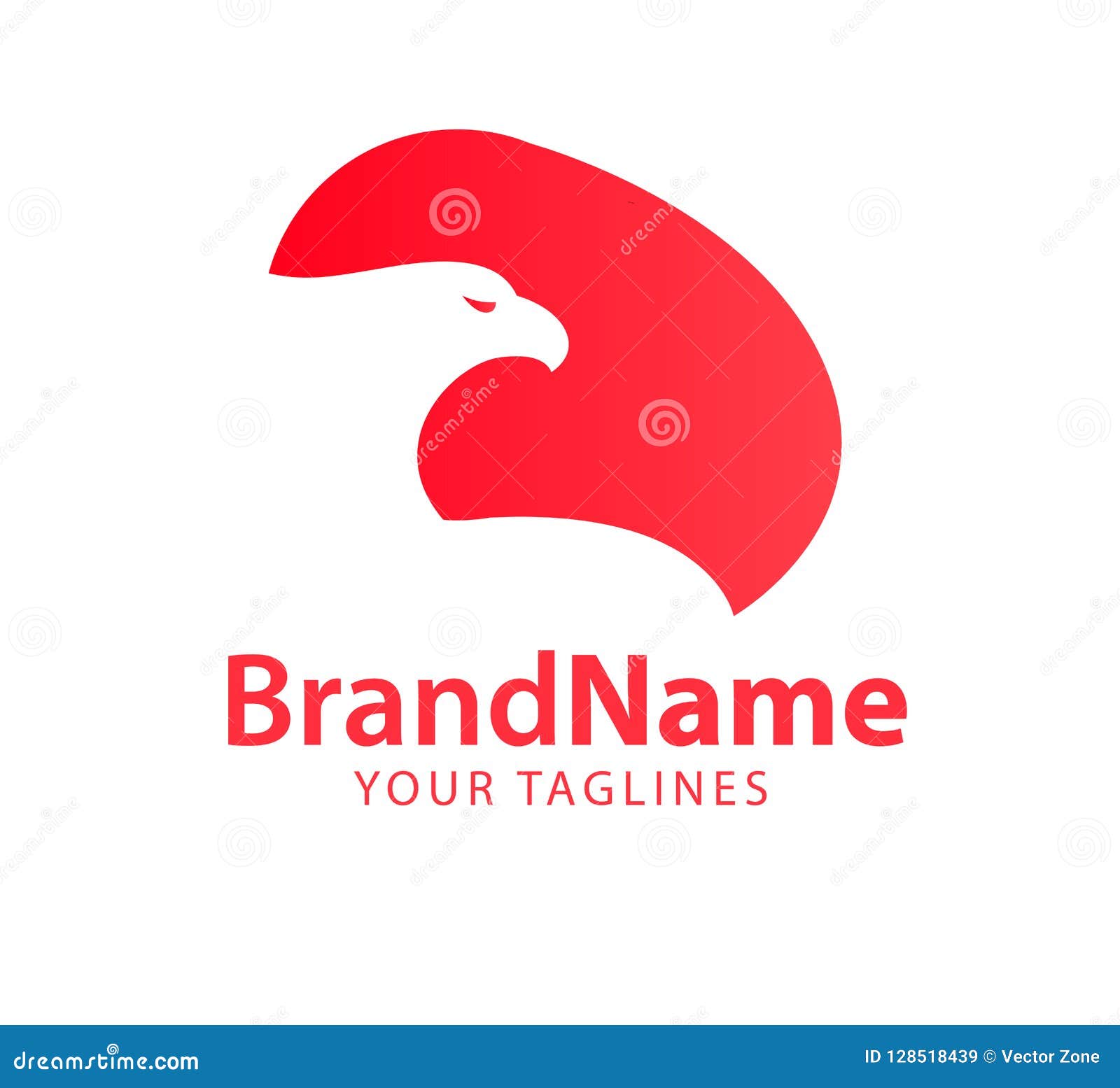 Vector Image of an Red Eagle Design, Sign, Icon, Illustration Stock ...