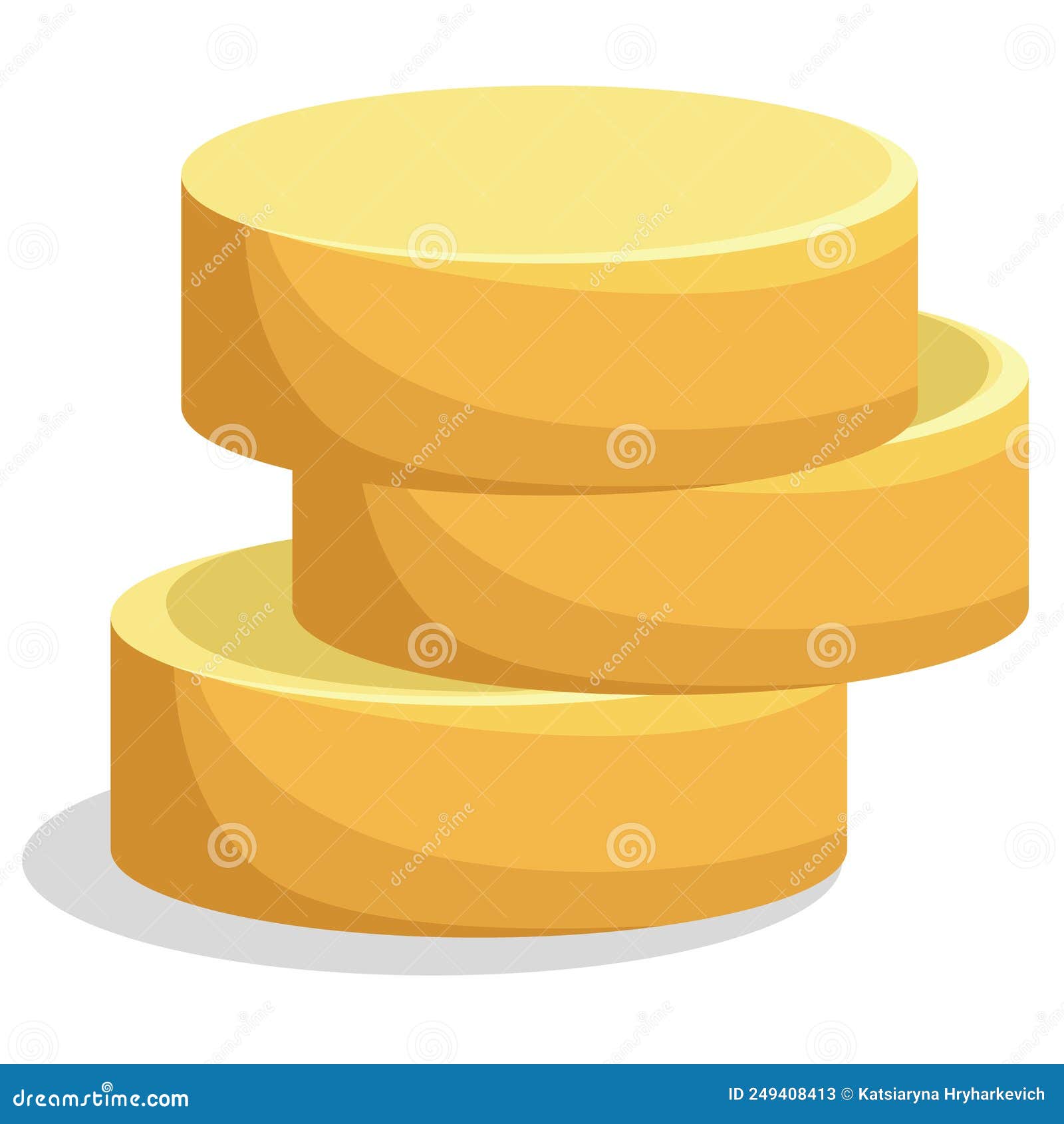 Image of a Round Cheese Roll. Cartoon Style Stock Vector - Illustration ...