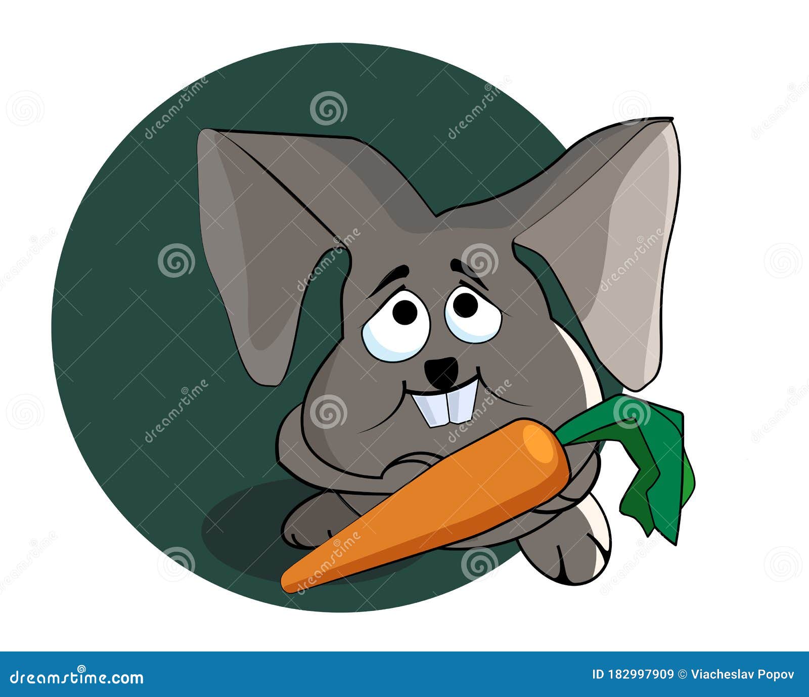 Vector Image of a Sad Grey Rabbit Stock Vector - Illustration of nature ...
