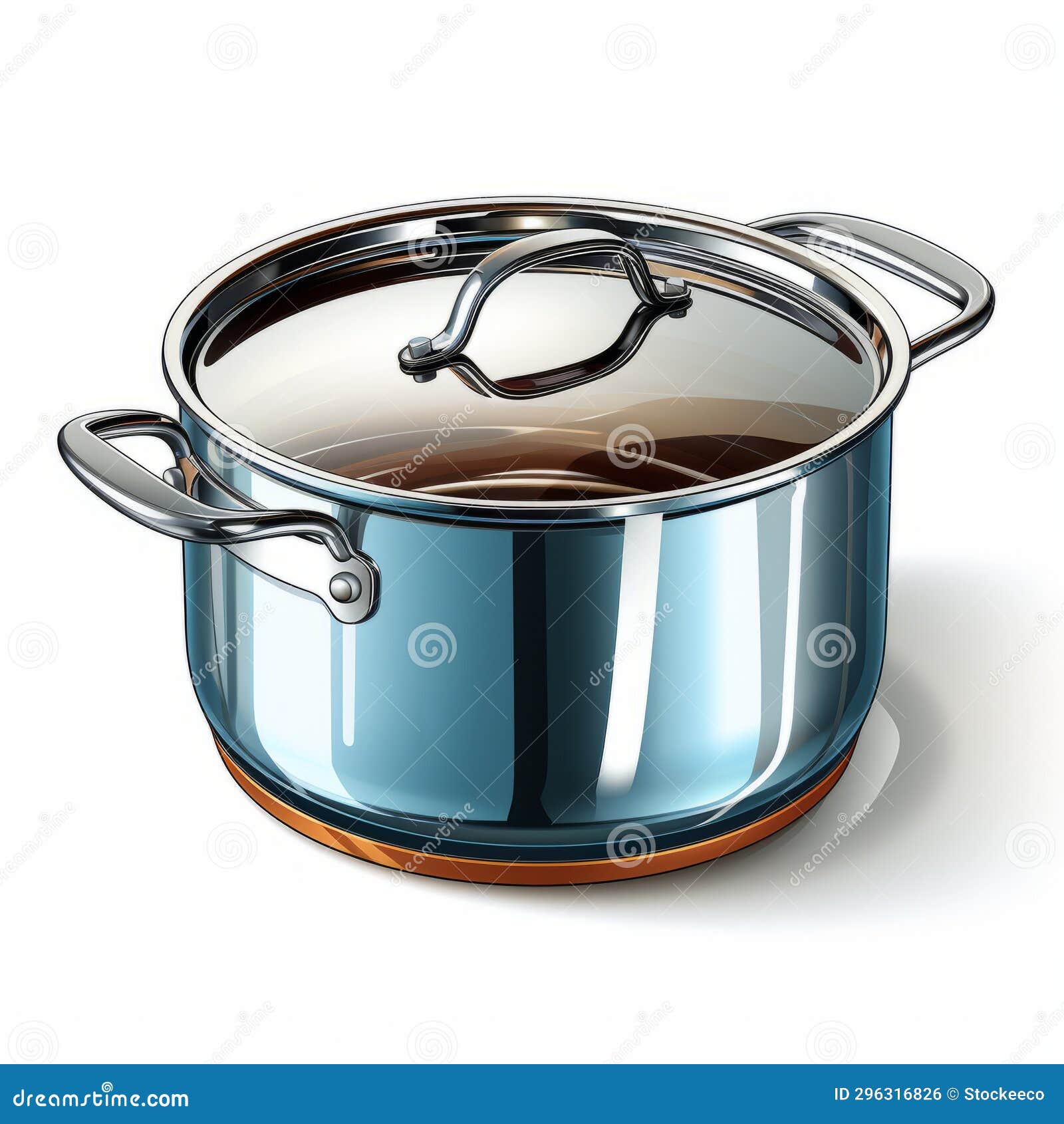 Vector Image of a Saucepan on White Background Stock Illustration ...