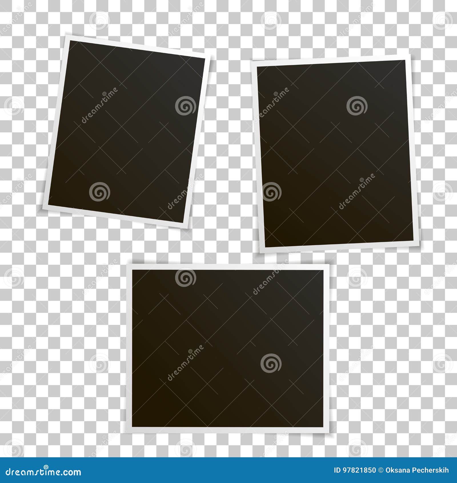 Vector Image Set of Blank Photos Stock Vector - Illustration of clip ...