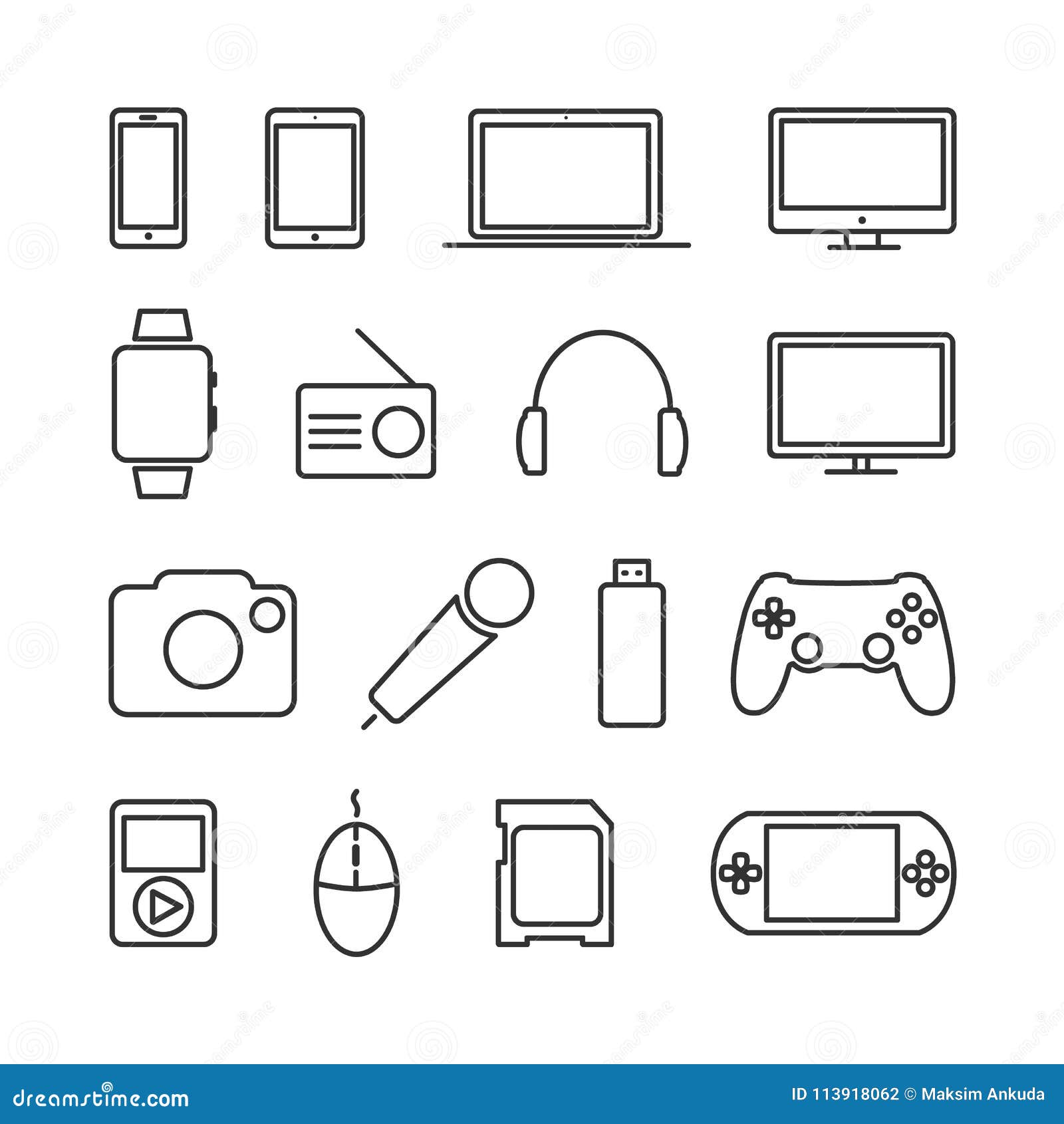 Electronics Line Icons Collection. Circuitry, Voltage, Amplifier ... Electronics Line Icons Collection. Circuitry, Voltage, Amplifier ...